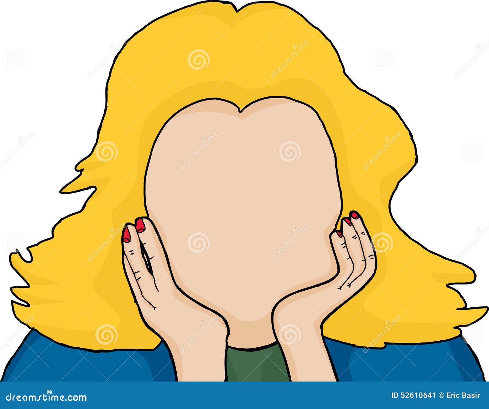 Visage blond vide illustration stock. Illustration du graphisme - 52610641