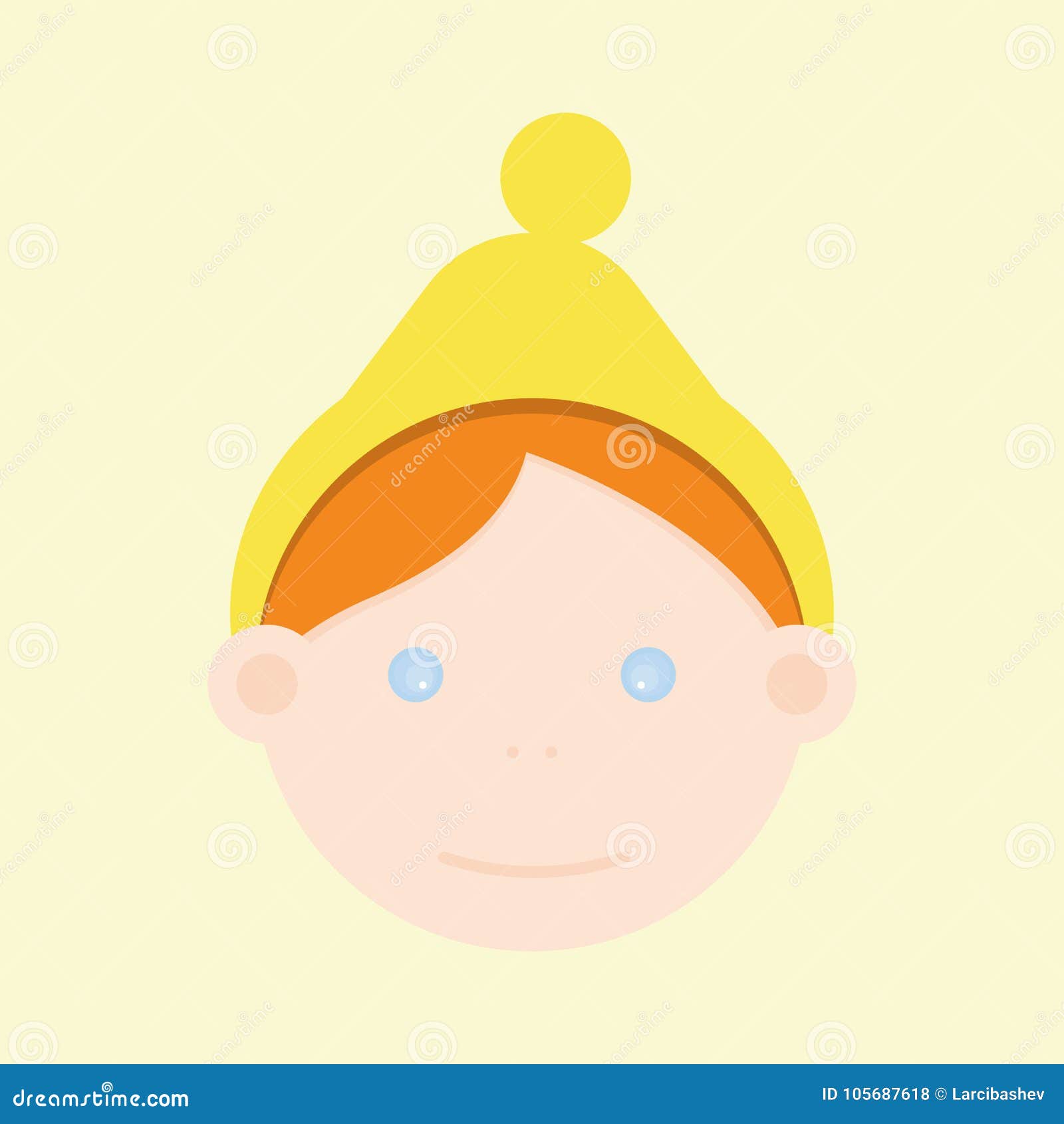 Visage D'enfant Avec Des Yeux Bleus Illustration de Vecteur ...