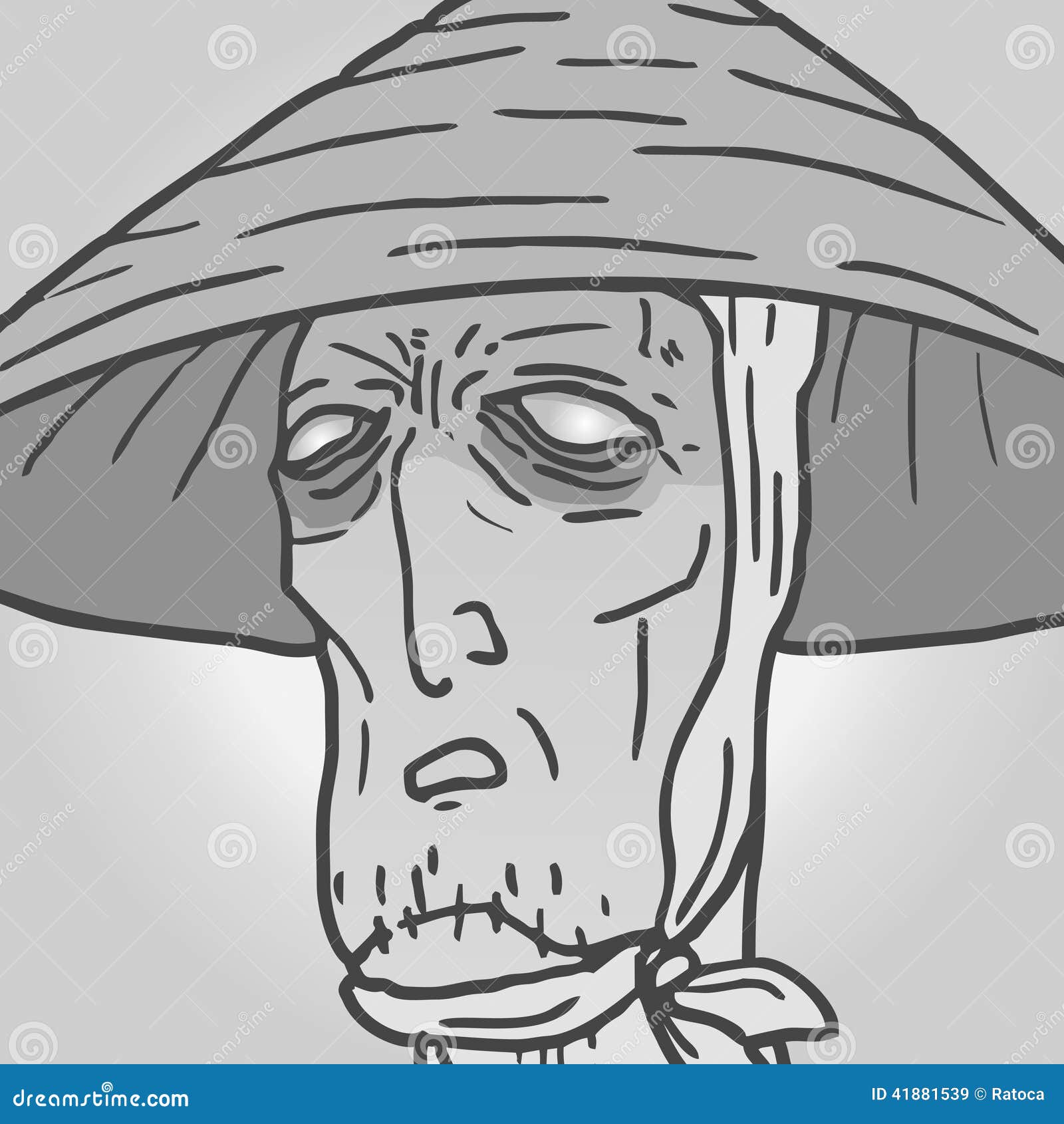 Visage d'horreur illustration de vecteur. Illustration du yeux - 41881539