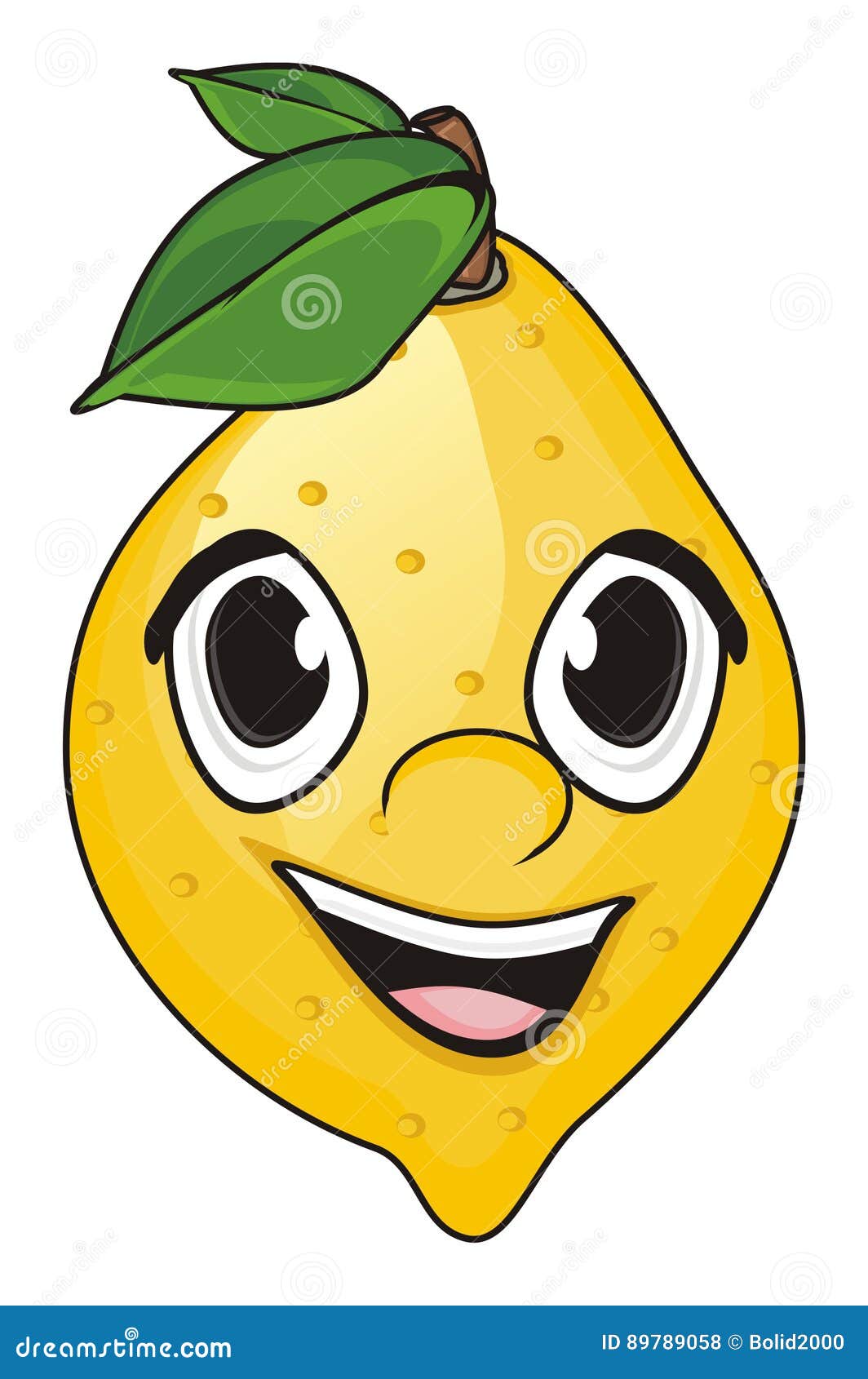 Visage de citron illustration stock. Illustration du longtemps - 89789058