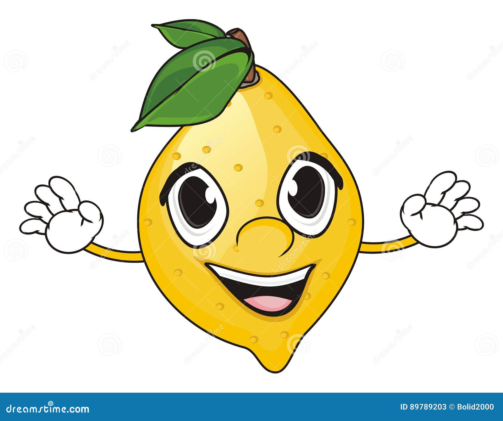 Visage de citron illustration stock. Illustration du été - 89789203