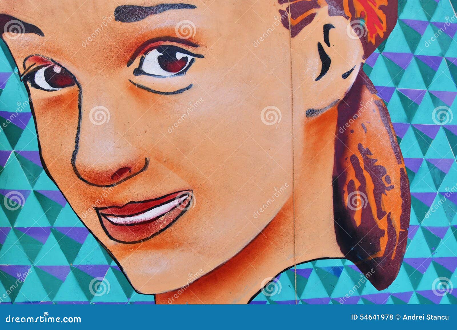 Visage De Femme De Graffiti Photo stock éditorial - Image du mode, rêve ...