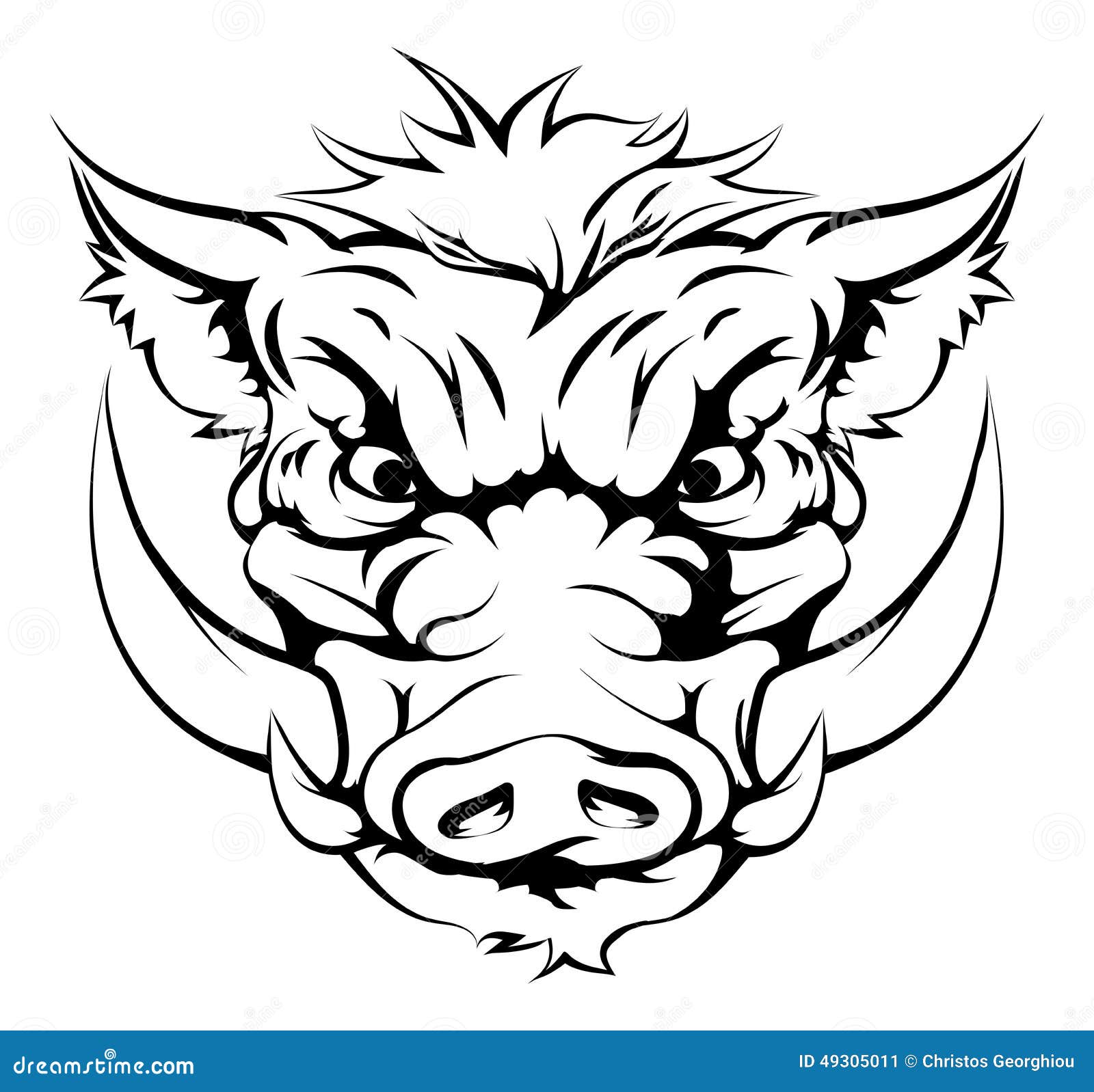 Visage De Mascotte De Verrat Illustration de Vecteur - Illustration du ...