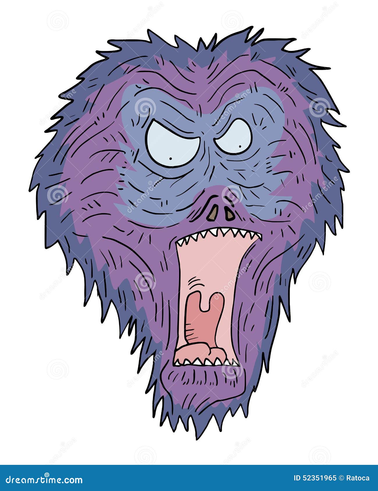 Visage de monstre illustration de vecteur. Illustration du tête - 52351965