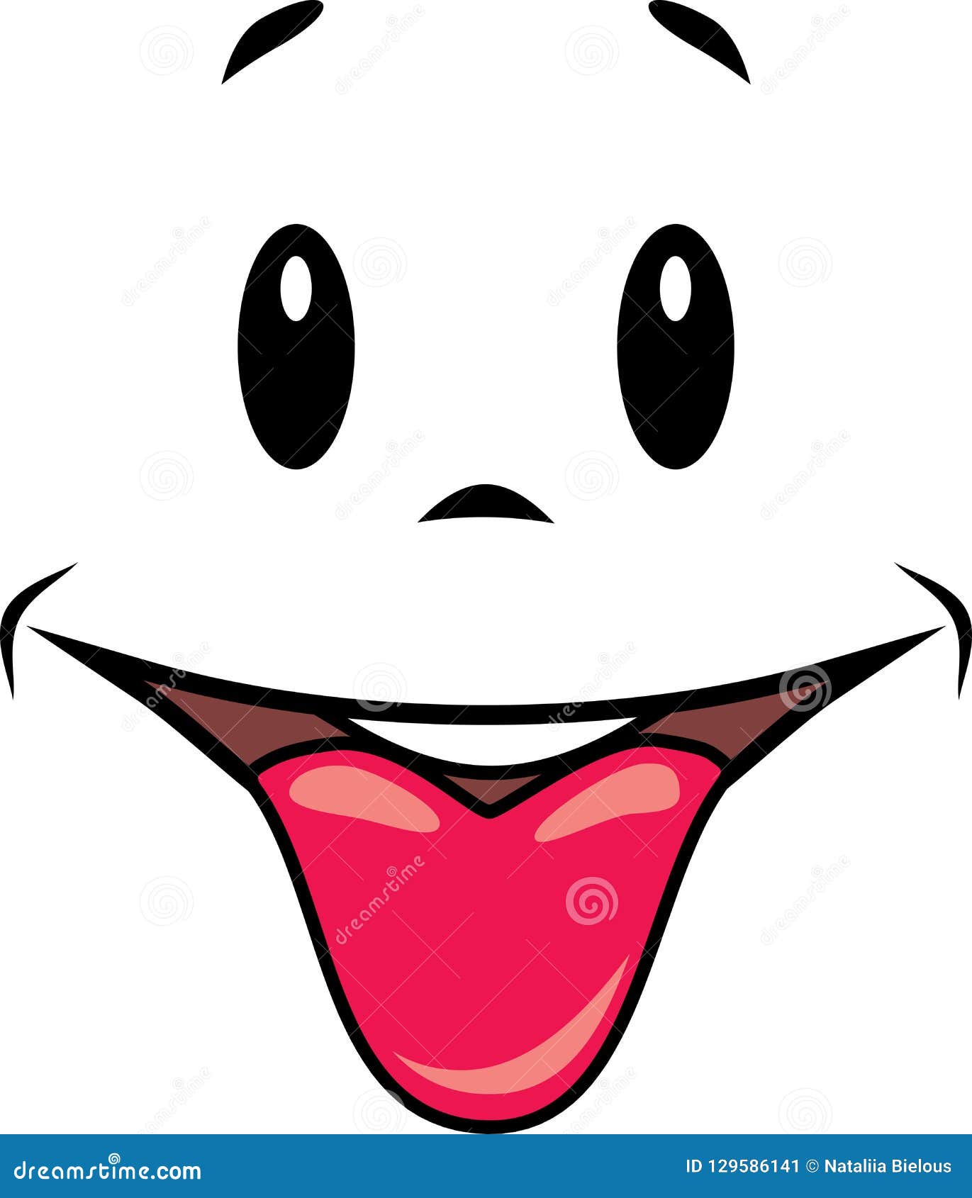 Visage de sourire drôle illustration de vecteur. Illustration du visage ...