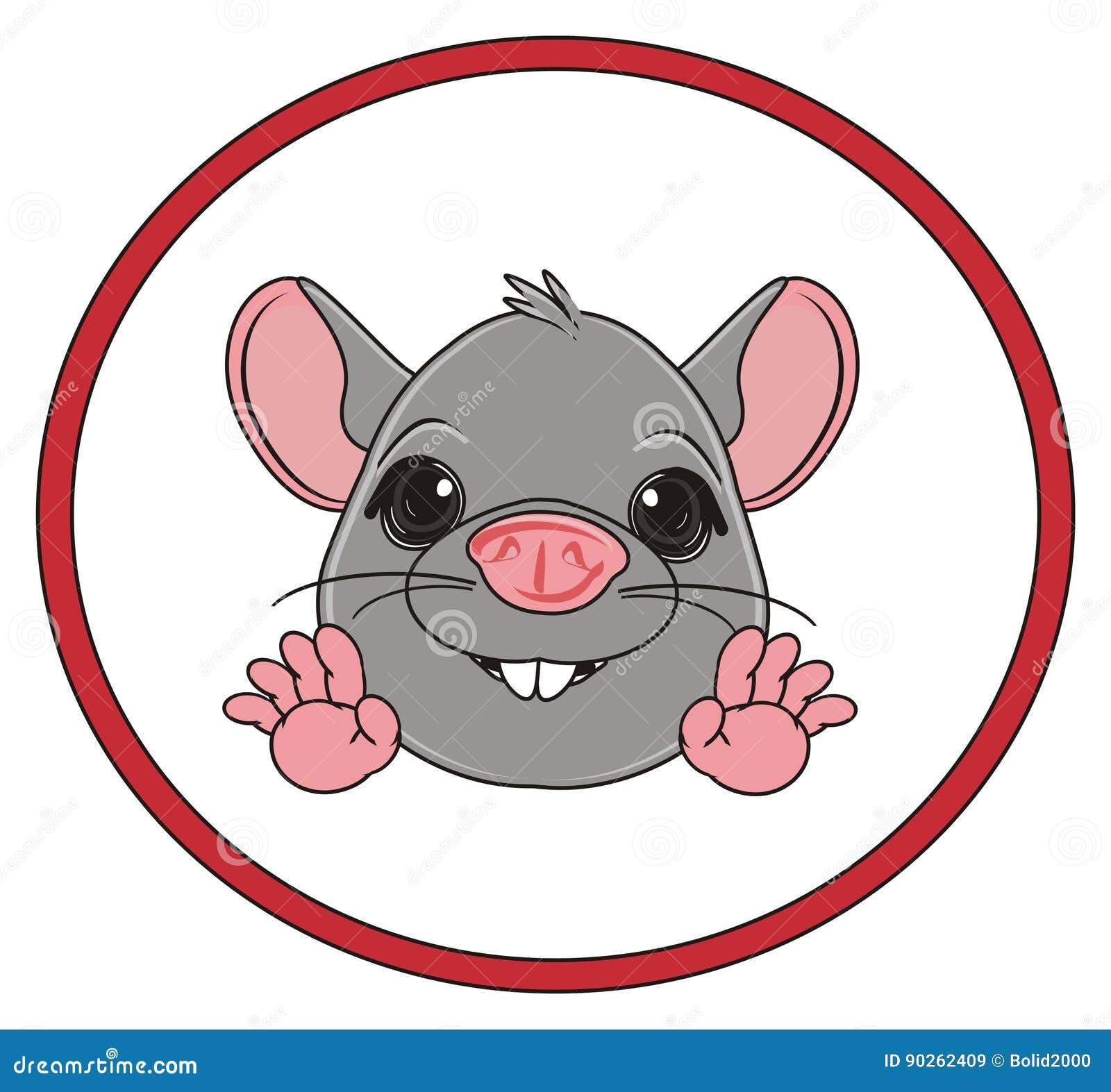 Visage De Souris Sur Le Signe Illustration Stock - Illustration du ...