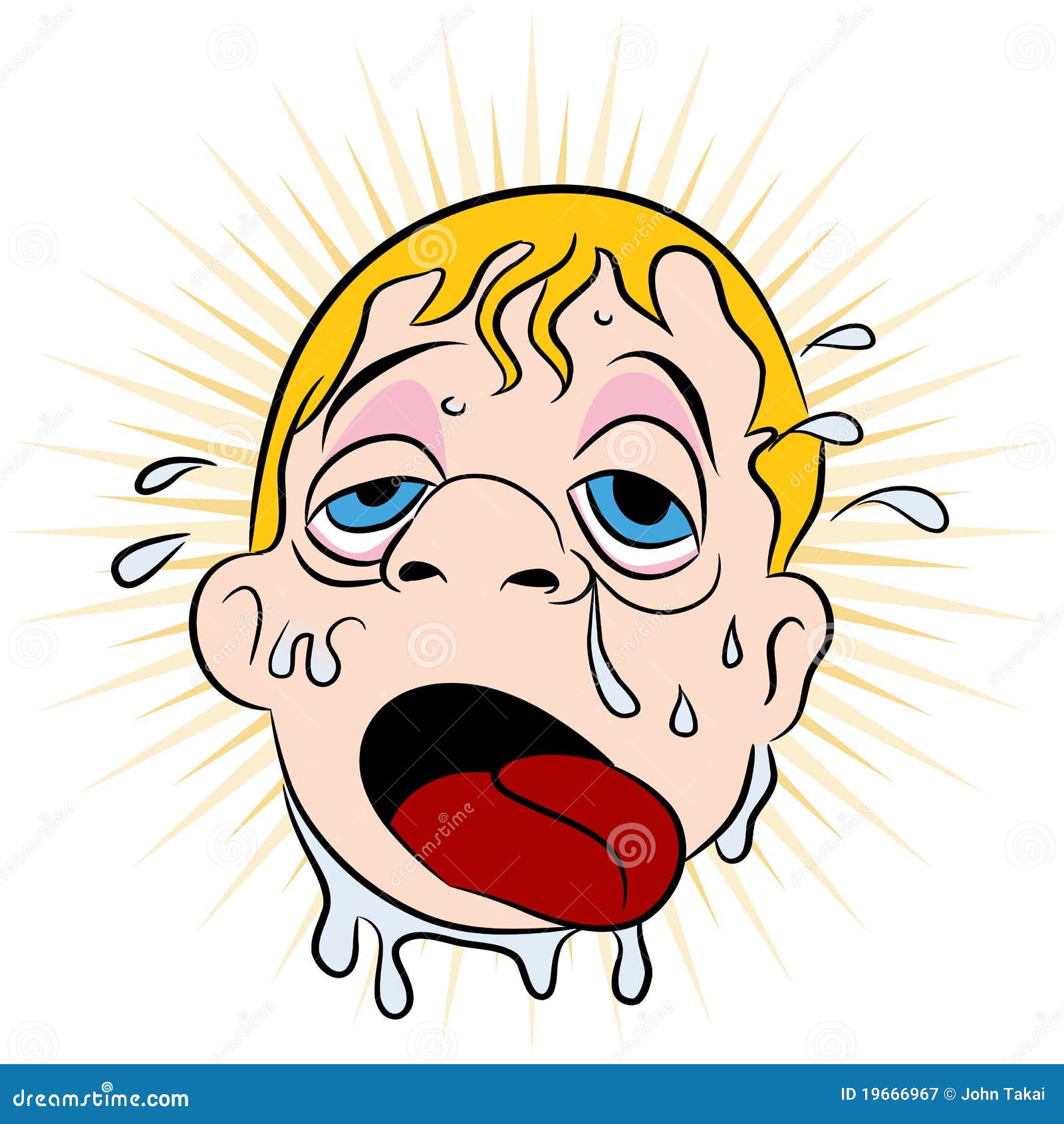 Visage En Sueur Chaud Photographie stock libre de droits - Image: 19666967