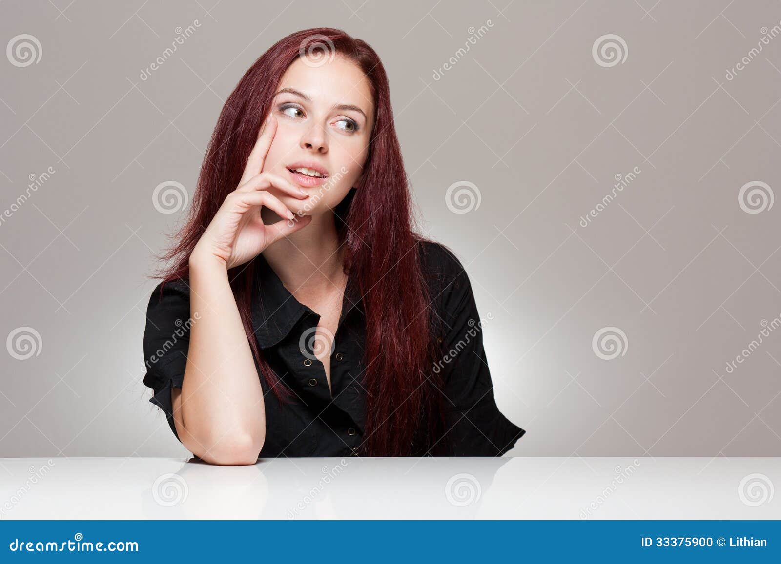 Visage expressif. photo stock. Image du fille, expressif - 33375900