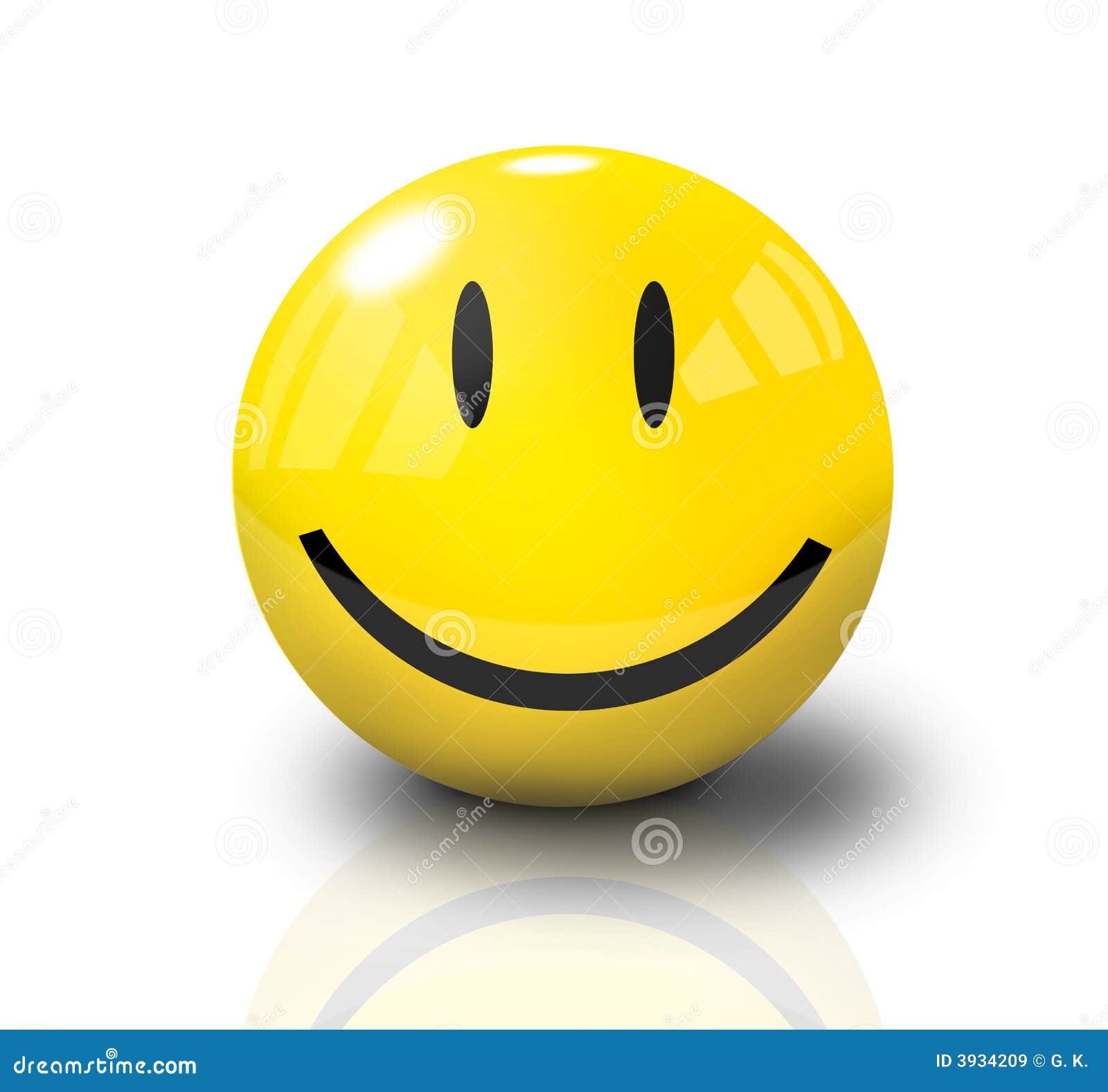 Visage Heureux Du Smiley 3D Illustration Stock - Illustration du bouche ...