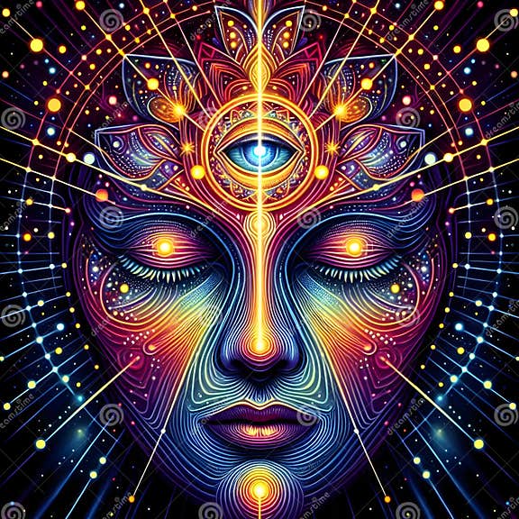 Visage of Insight. stock illustration. Illustration of creativity ...