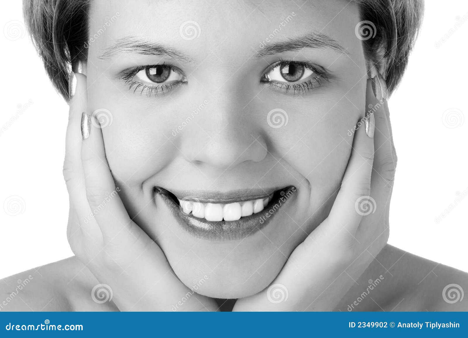 Visage joyeux photo stock. Image du regard, harmonie, soin - 2349902