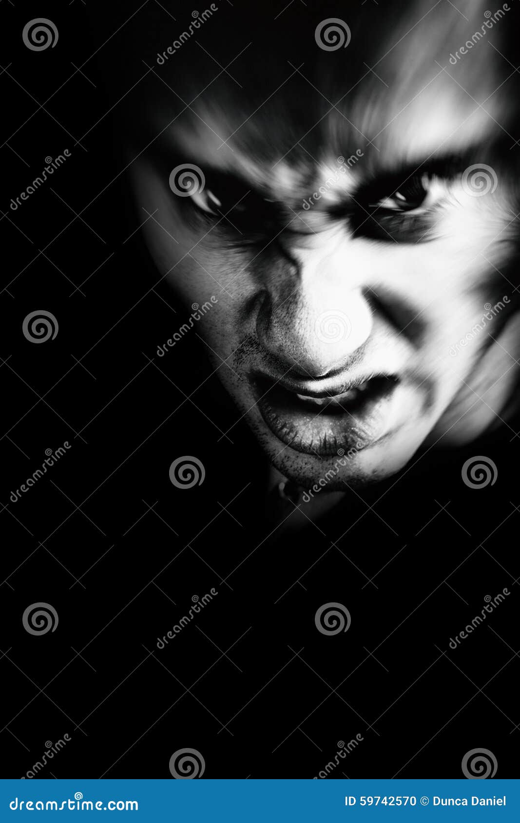 Visage Mauvais D'homme Effrayant Photo stock - Image du démon ...