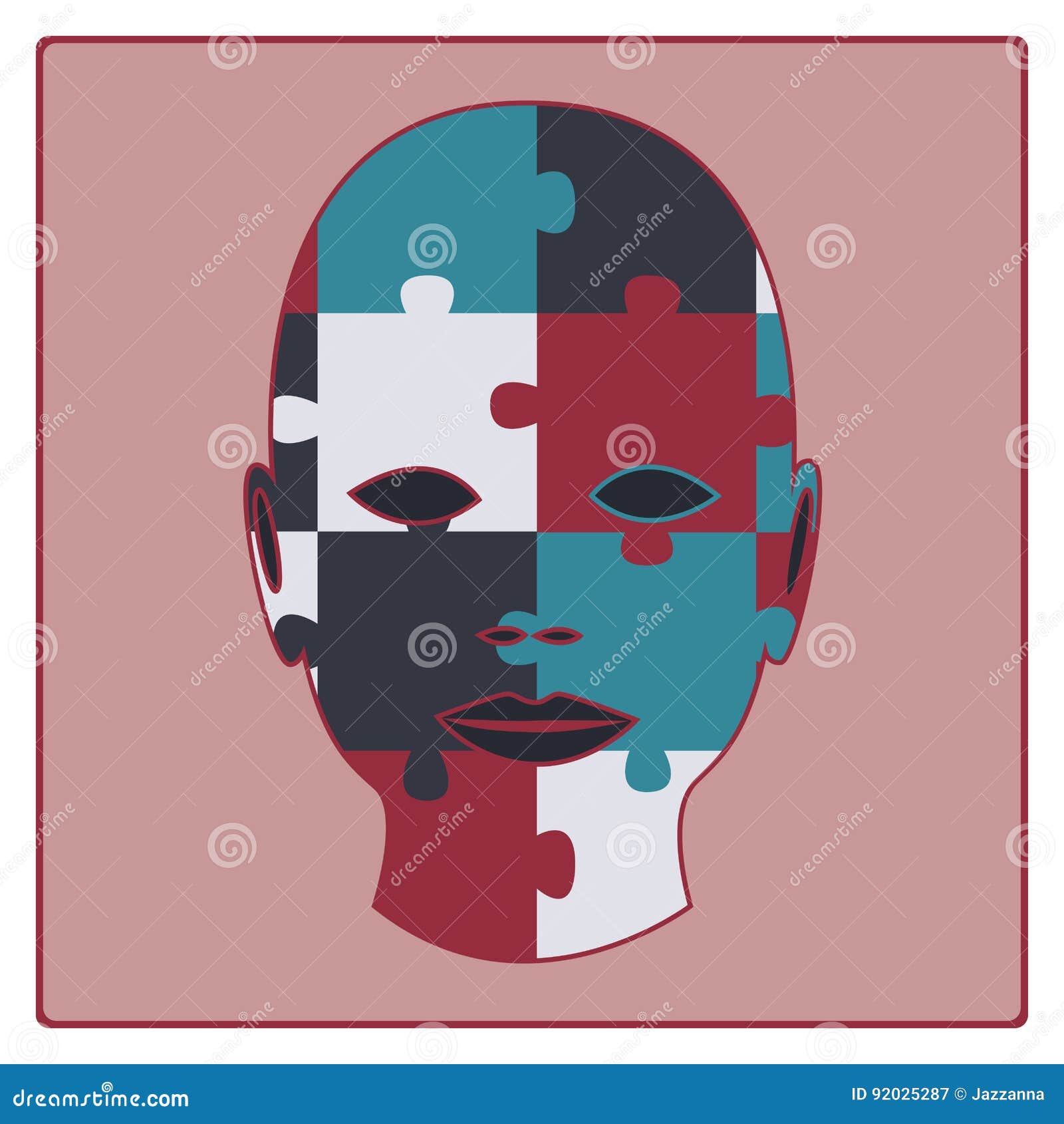 Visage Perplexe Par Concept Illustration de Vecteur - Illustration du ...