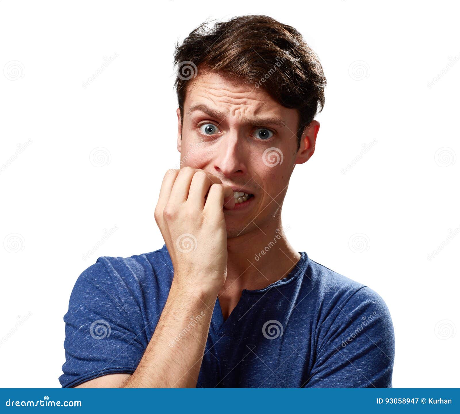 Visage soucieux d'homme image stock. Image du isolement - 93058947