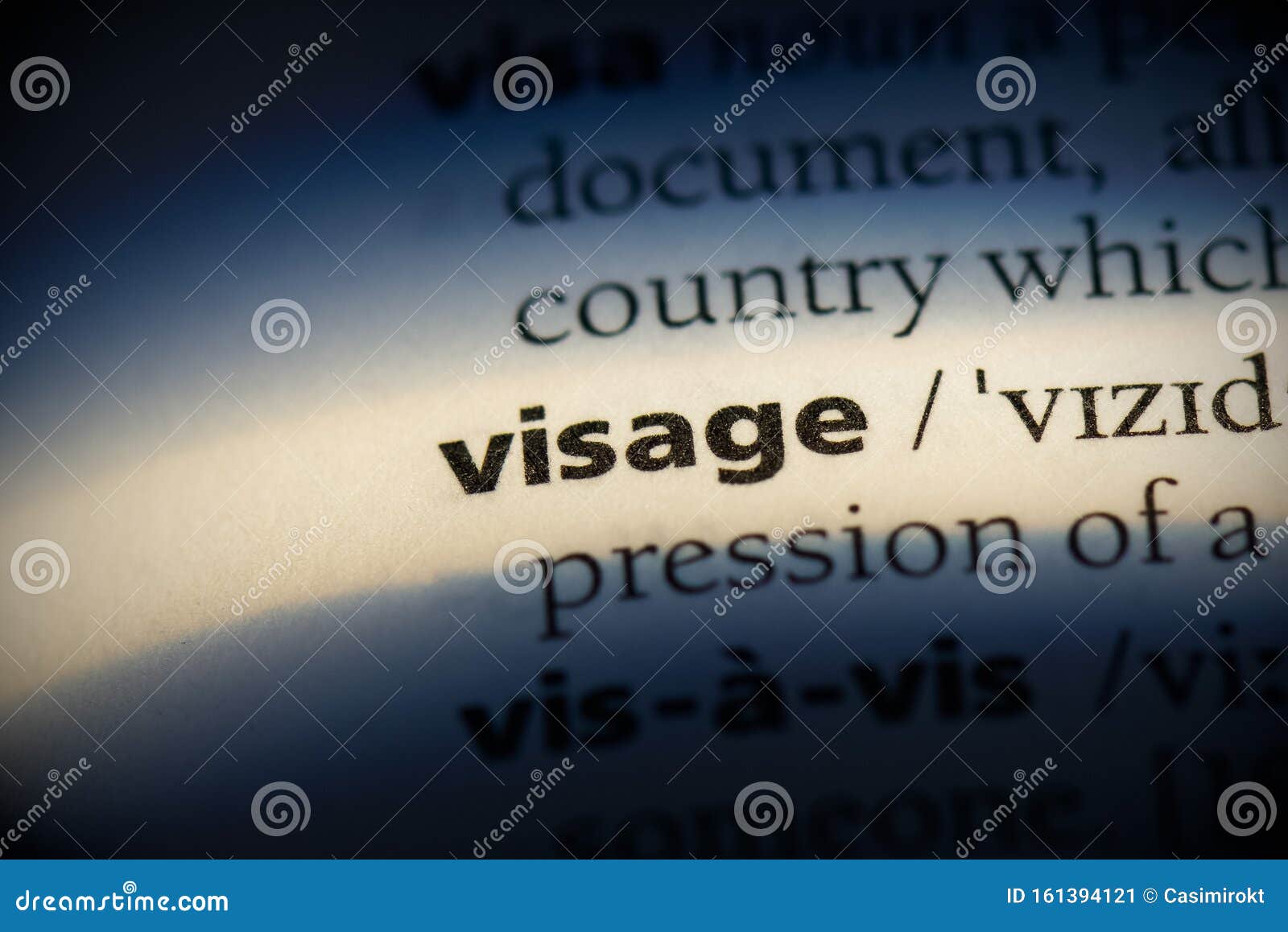 Visage stock image. Image of info, closeup, word, macro - 161394121