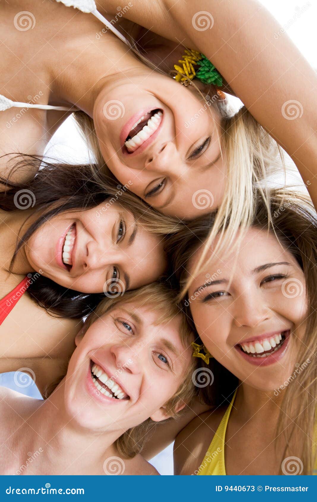 Visages heureux image stock. Image du fille, heureux, rire - 9440673