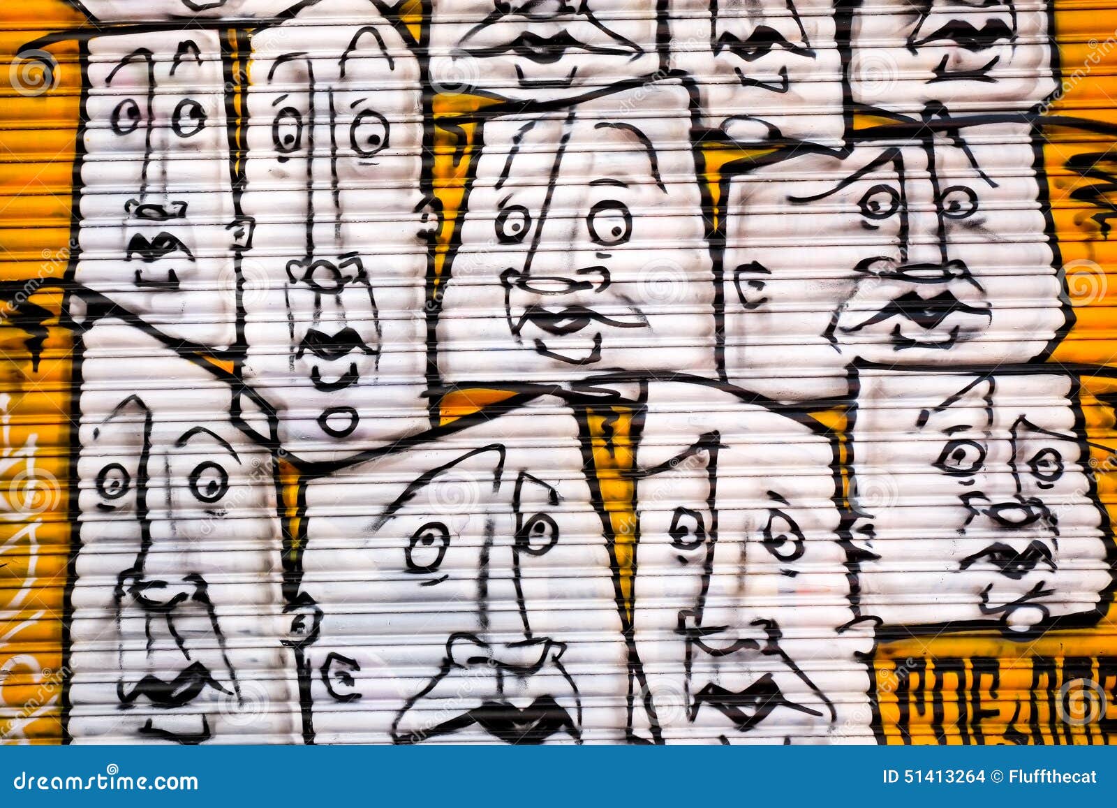 Visages Multiples De Graffiti Abstrait, Londres R-U Image stock ...