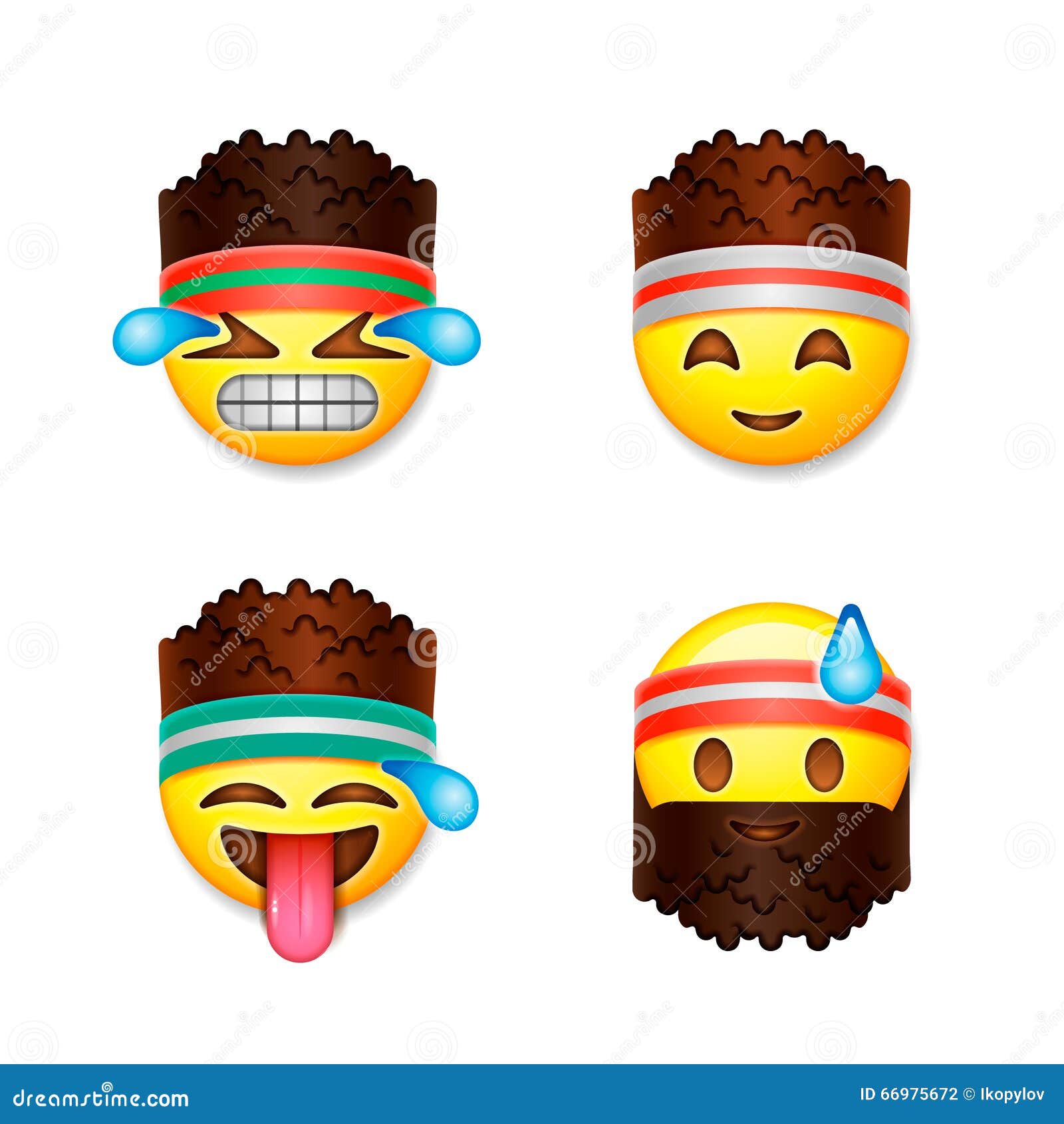Visages Souriants D'Emoji, Concept De Forme Physique Illustration de ...