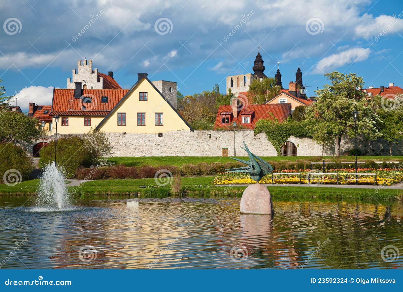 Visby City at Gotland, Sweden Stock Photo - Image of scandinavian, roof ...
