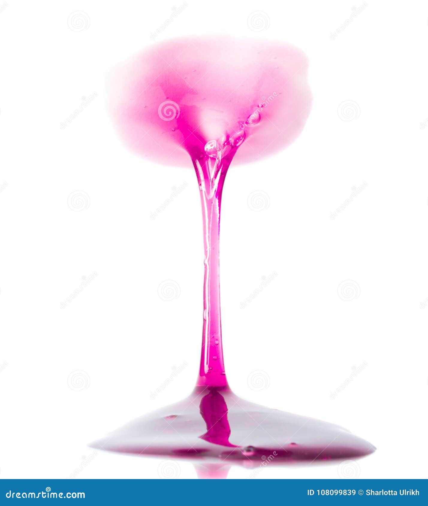 The Viscous Substance in the Form of a Colored Gel is Stretched between ...