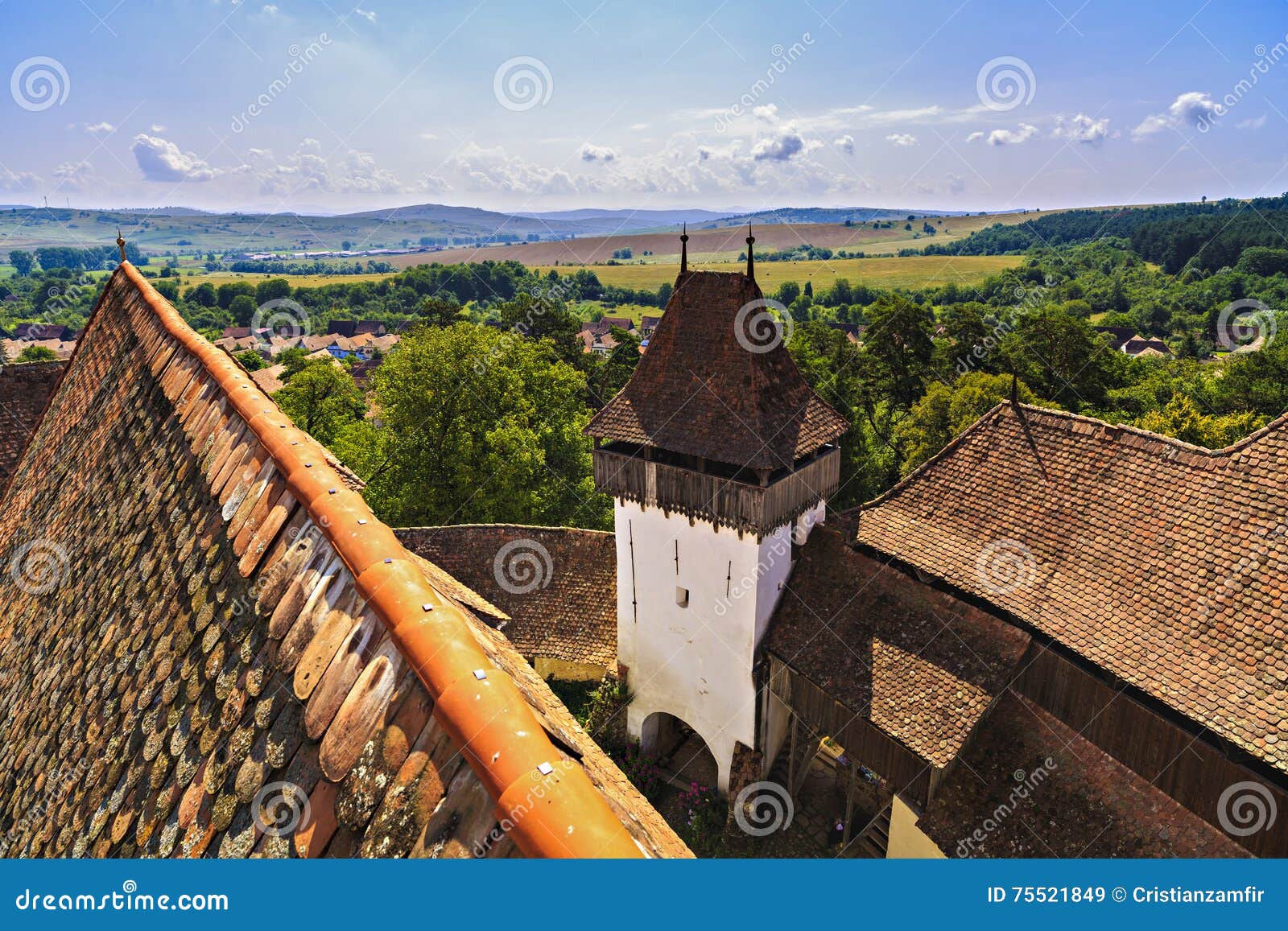Viscri fortified monastery stock image. Image of ancient - 75521849