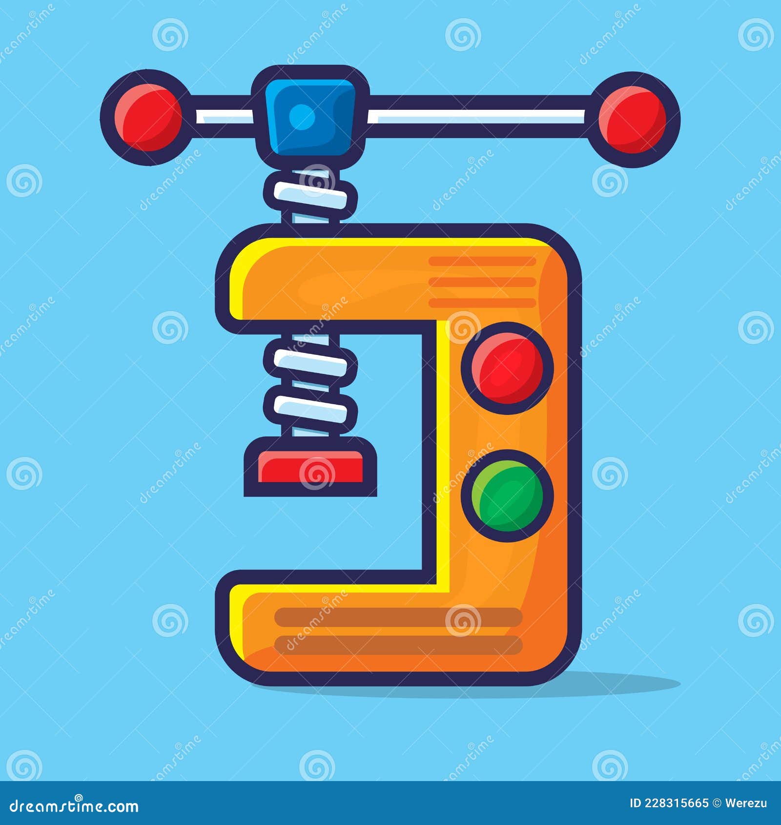 Vise Construction Tool Isolated Cartoon Vector Illustration in Flat ...