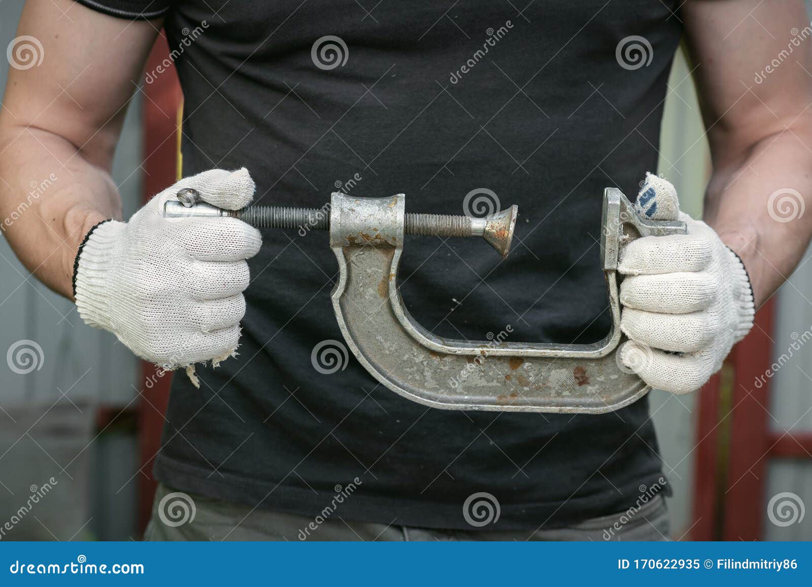 Vise grip. stock image. Image of building, person, build - 170622935