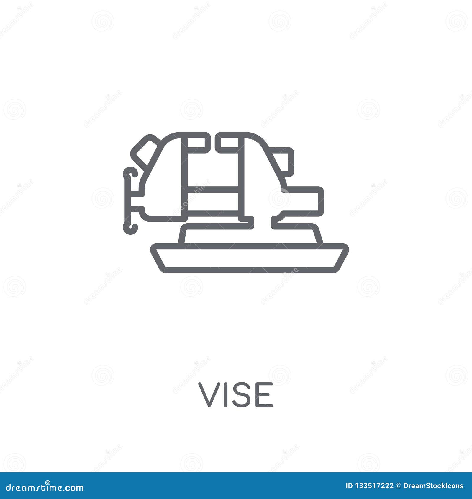 Vise Linear Icon. Modern Outline Vise Logo Concept on White Back Stock ...