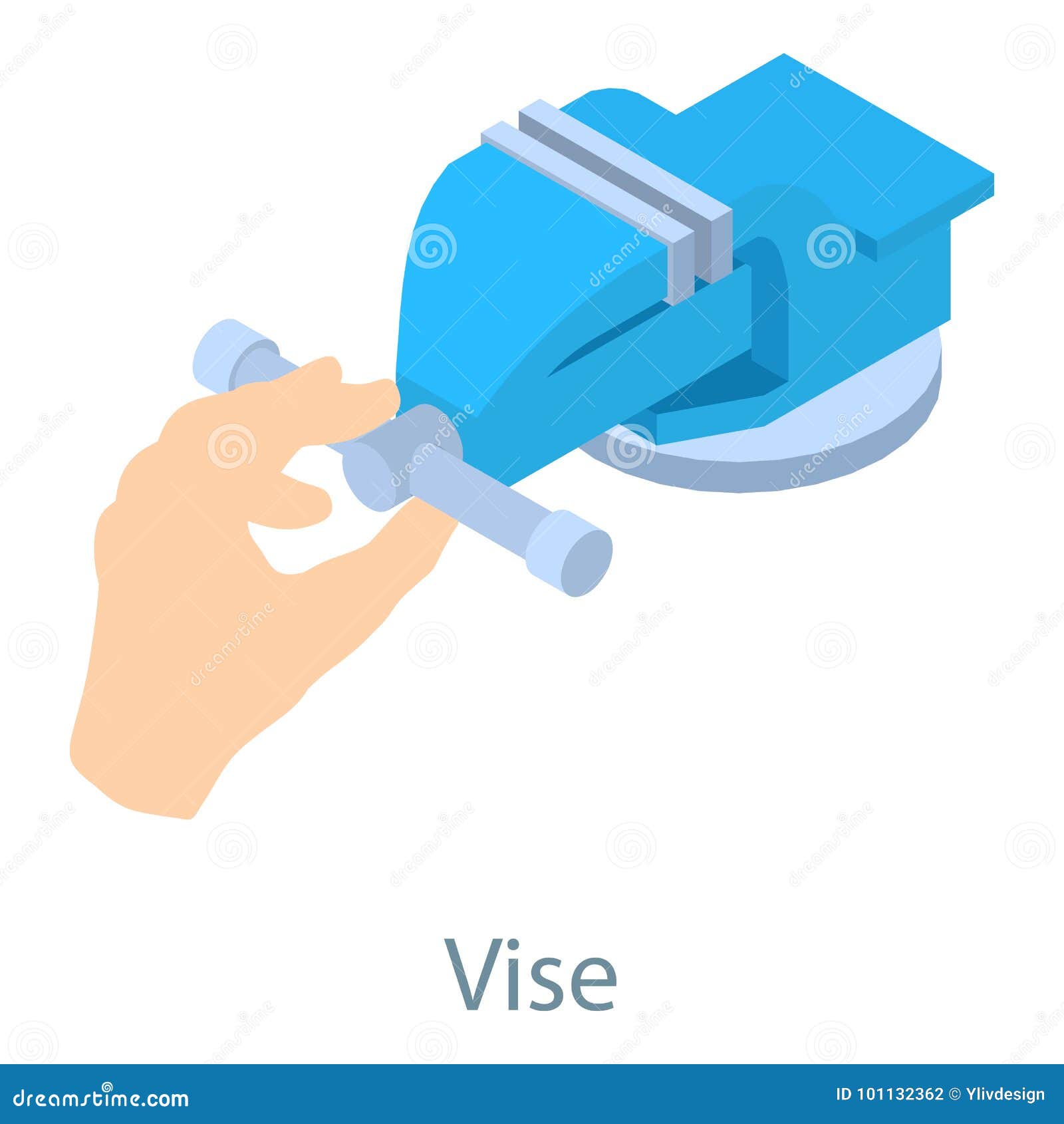 Vise Tool Icon, Isometric 3d Style Stock Vector - Illustration of ...