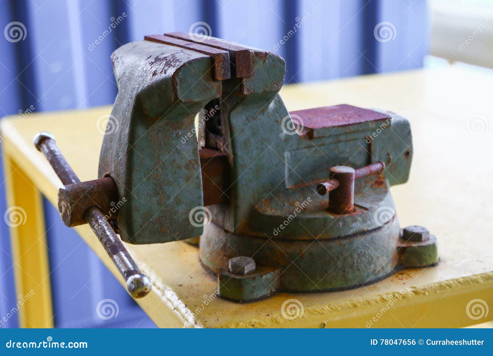 Vise Tool In Workshop Or The Garage For Support Hard Work, Special ...