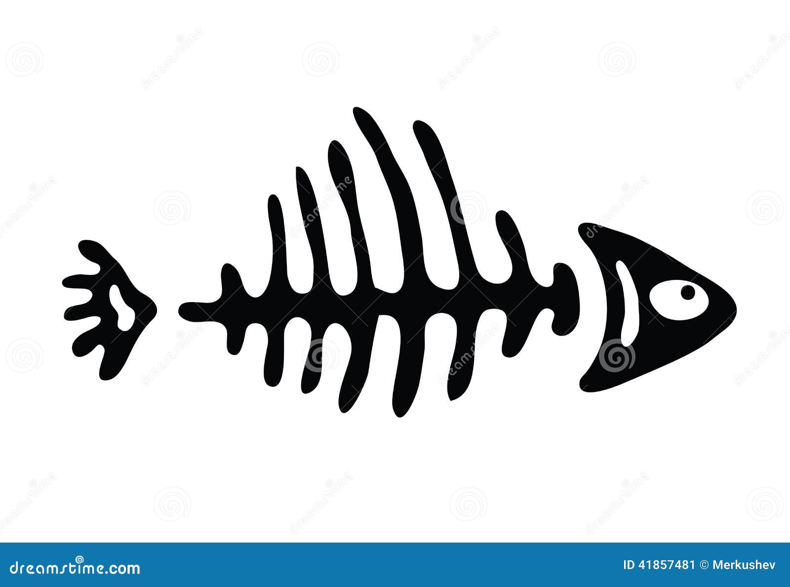 Visgraat, Vectorillustratie Vector Illustratie - Illustration of ...