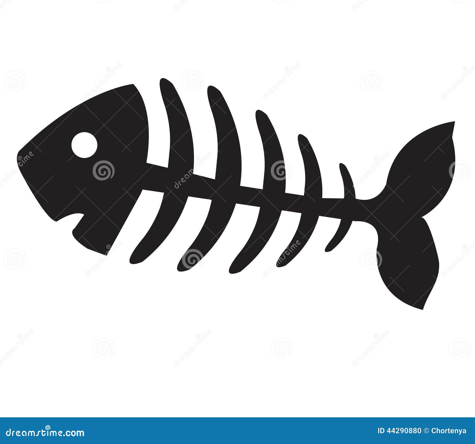 Visgraat, vissenskelet vector illustratie. Illustration of ontwerp ...