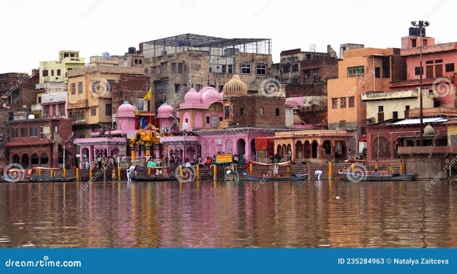 Vishram Ghat View from the River, Mathura. India Editorial Stock Photo ...