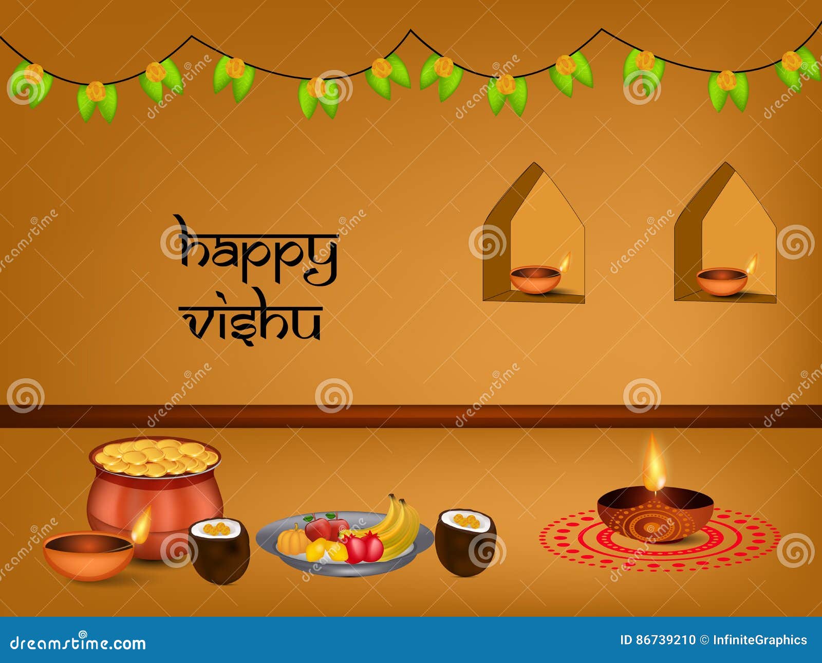 Vishu background stock vector. Illustration of abstract - 86739210