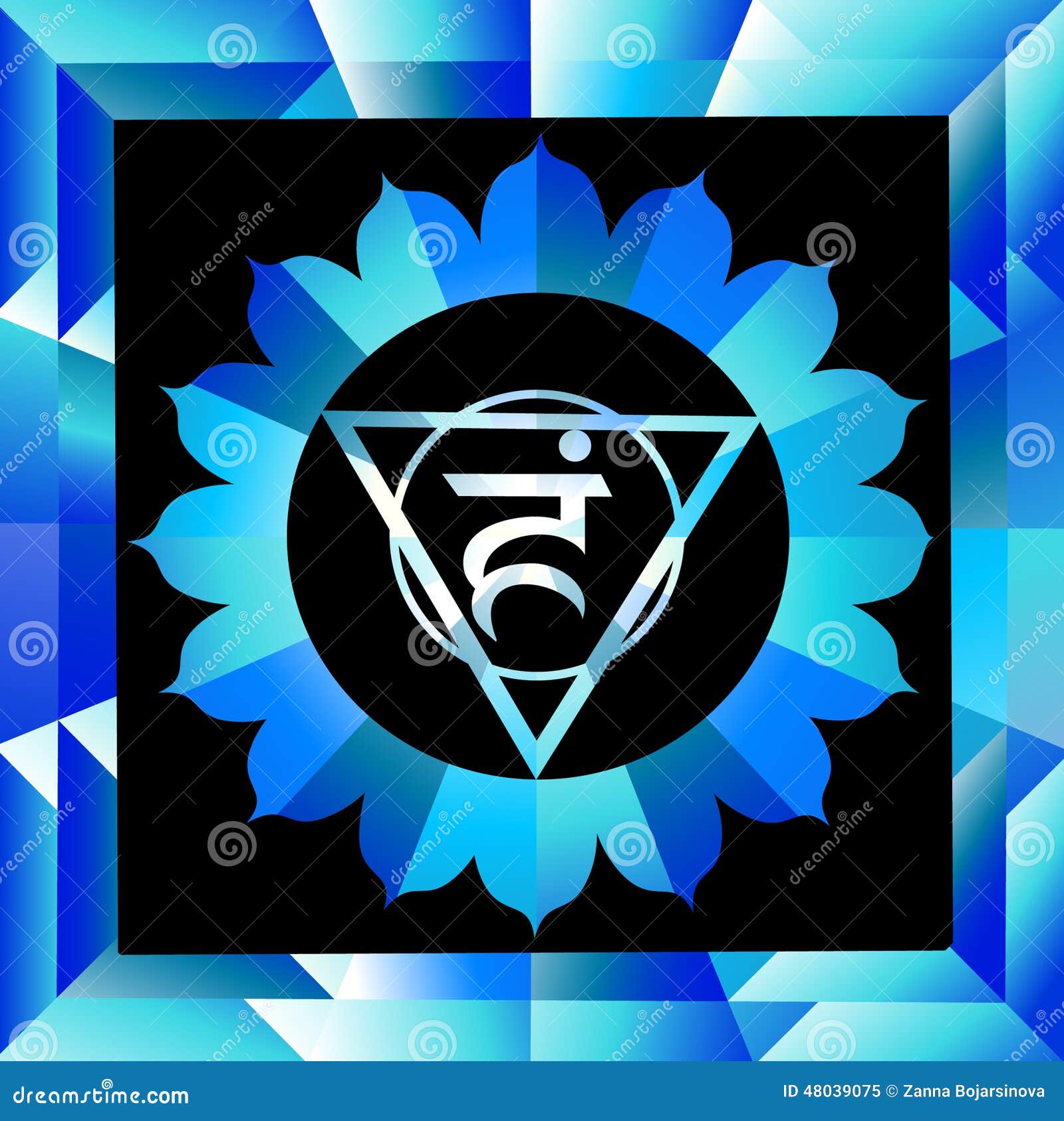 Vishuddha chakra stock vector. Illustration of design - 48039075