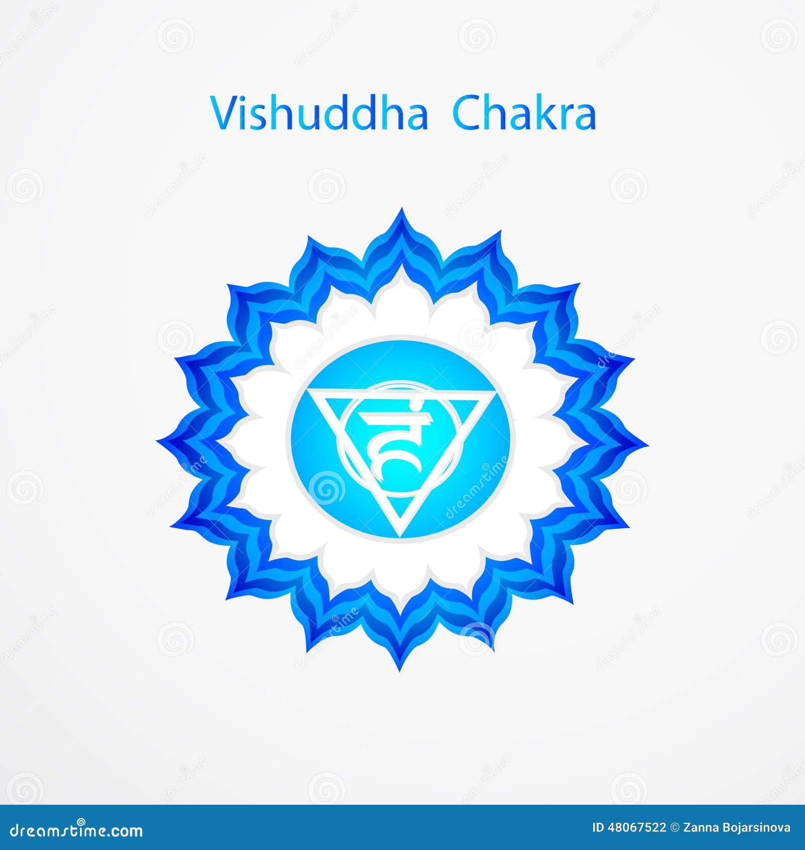 Vishuddha chakra stock vector. Illustration of geometric - 48067522