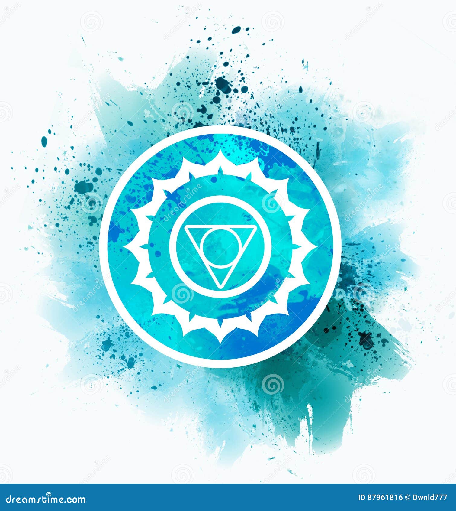 Vishuddha chakra symbol stock illustration. Illustration of geometry ...