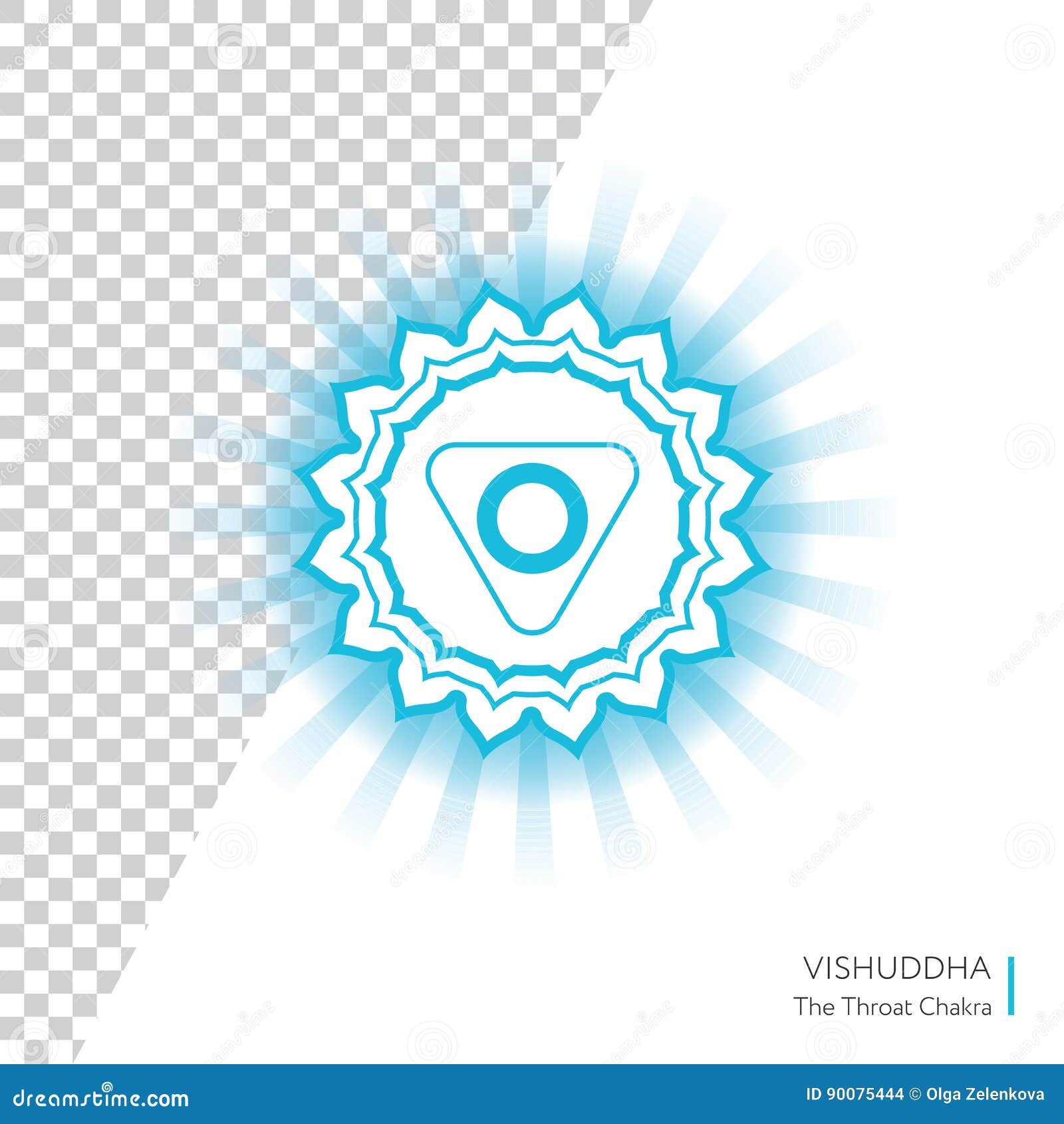 Vishuddha. Chakra Vector Isolated Minimalistic Flat Icon Stock Vector - Illustration of india ...