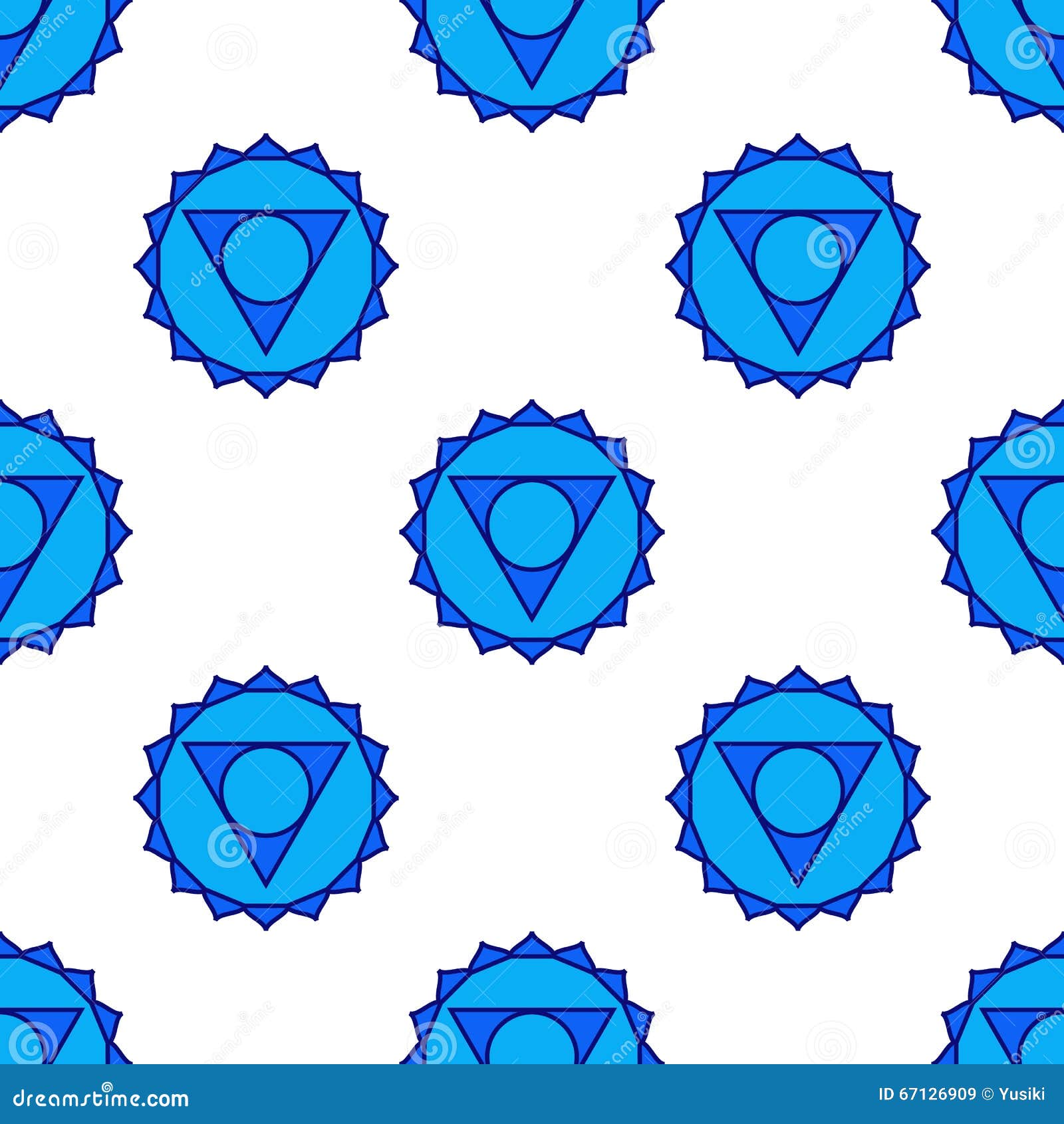 Vishuddha - Throat Chakra. Symbol of the Fifth Chakra. Seamless Stock ...