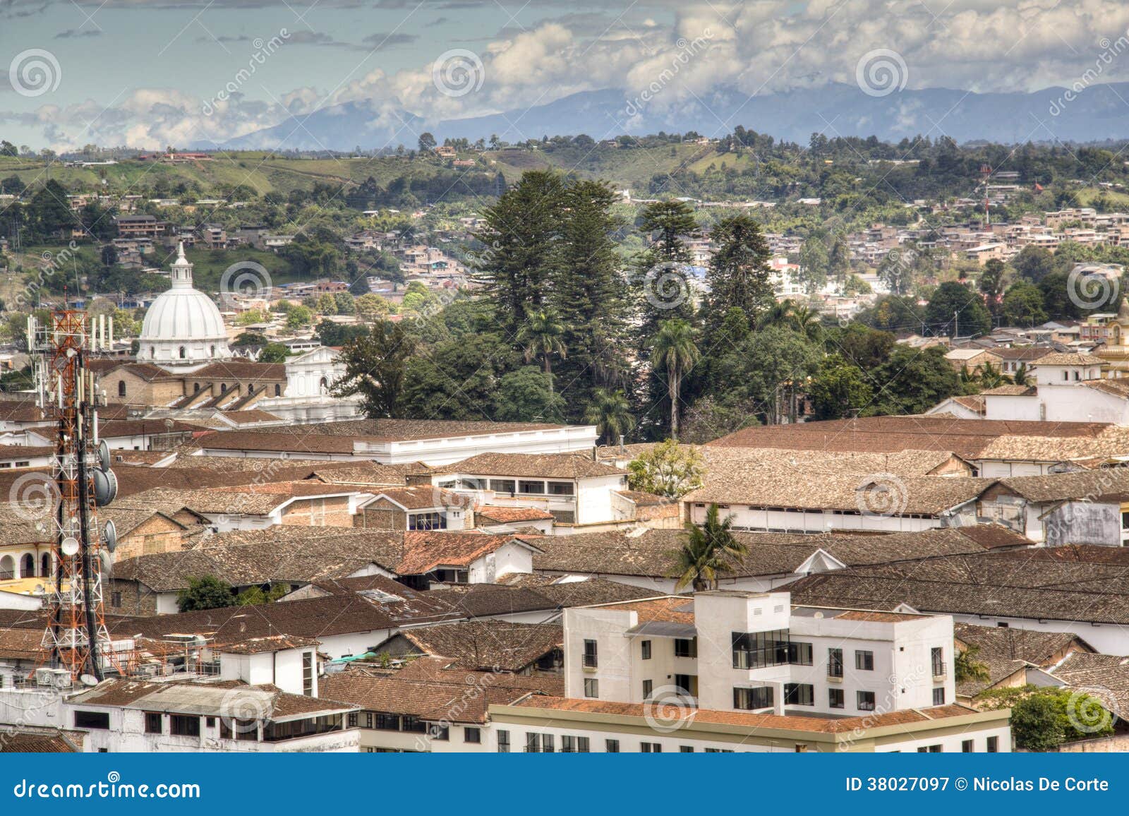 Visión Sobre Popayan, Colombia Imagen de archivo - Imagen de viejo ...