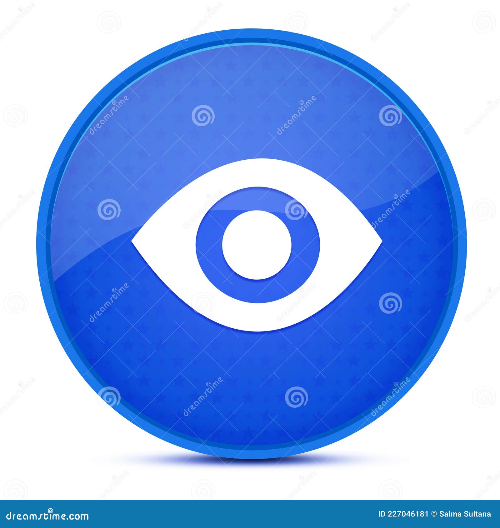 Visibility Aesthetic Glossy Blue Round Button Abstract Stock ...