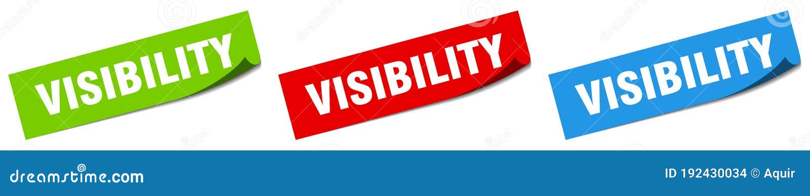 Visibility Banner. Visibility Speech Bubble Label Set. Stock Vector ...