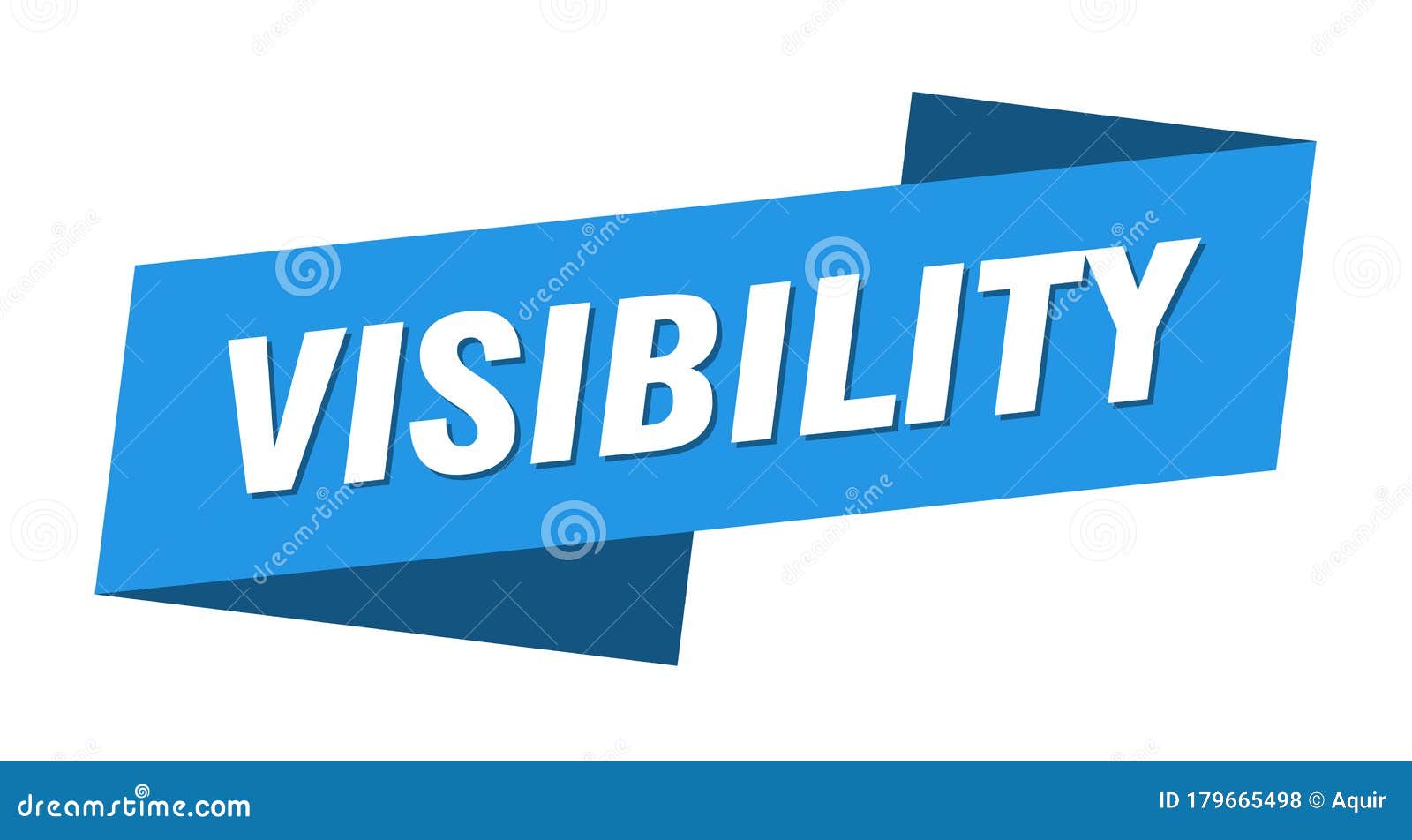 Visibility Banner Template. Visibility Ribbon Label Stock Vector ...