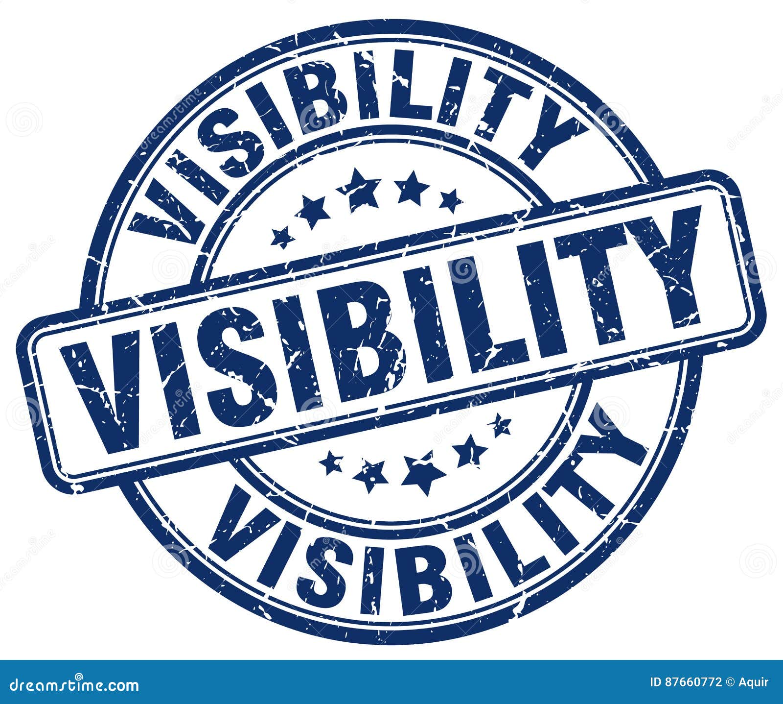 Visibility Blue Grunge Stamp Stock Vector - Illustration of badge ...