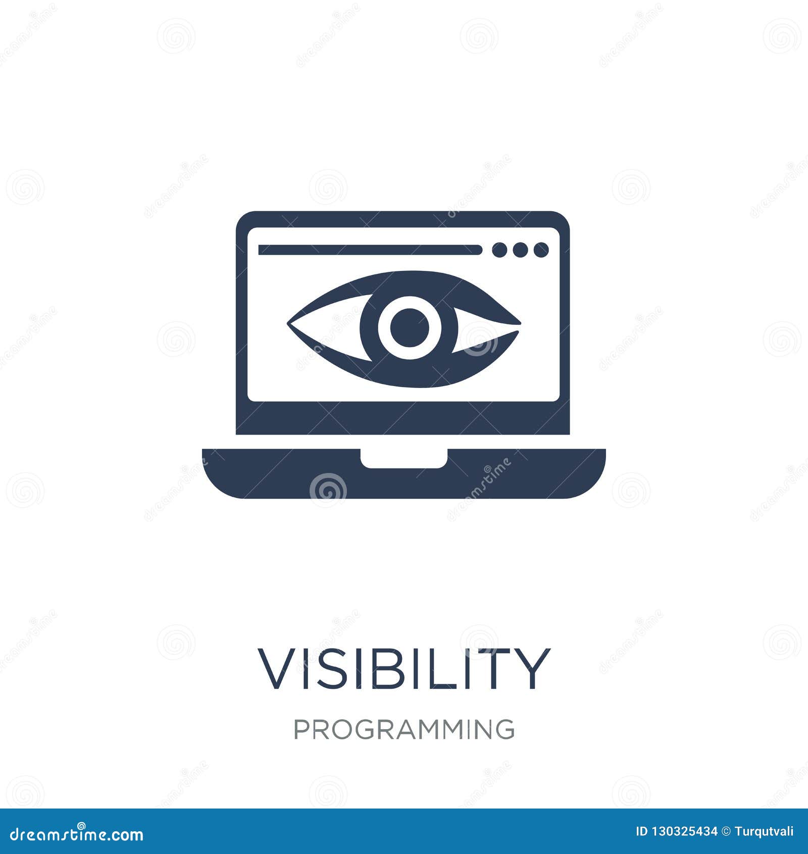 Visibility Icon. Trendy Flat Vector Visibility Icon on White Background ...