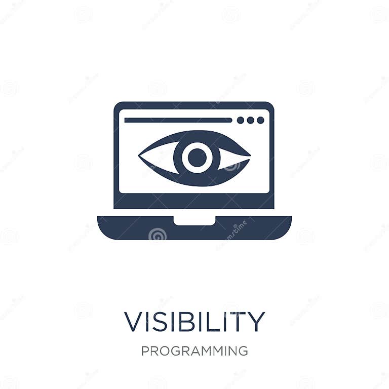 Visibility Icon. Trendy Flat Vector Visibility Icon on White Background ...