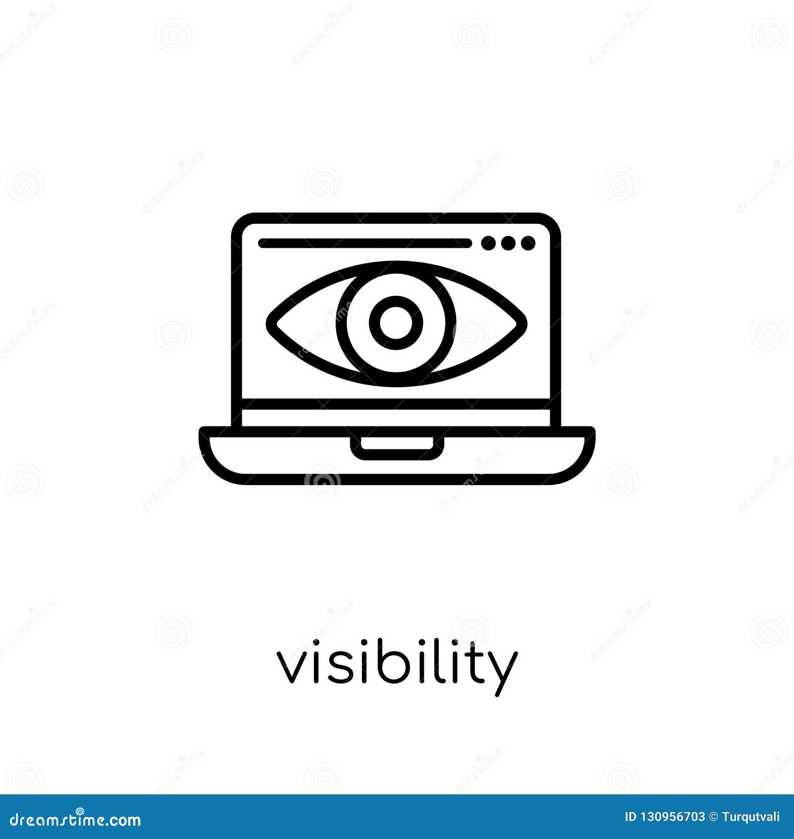 Visibility Icon Vector Sign And Symbol Isolated On White Background ...