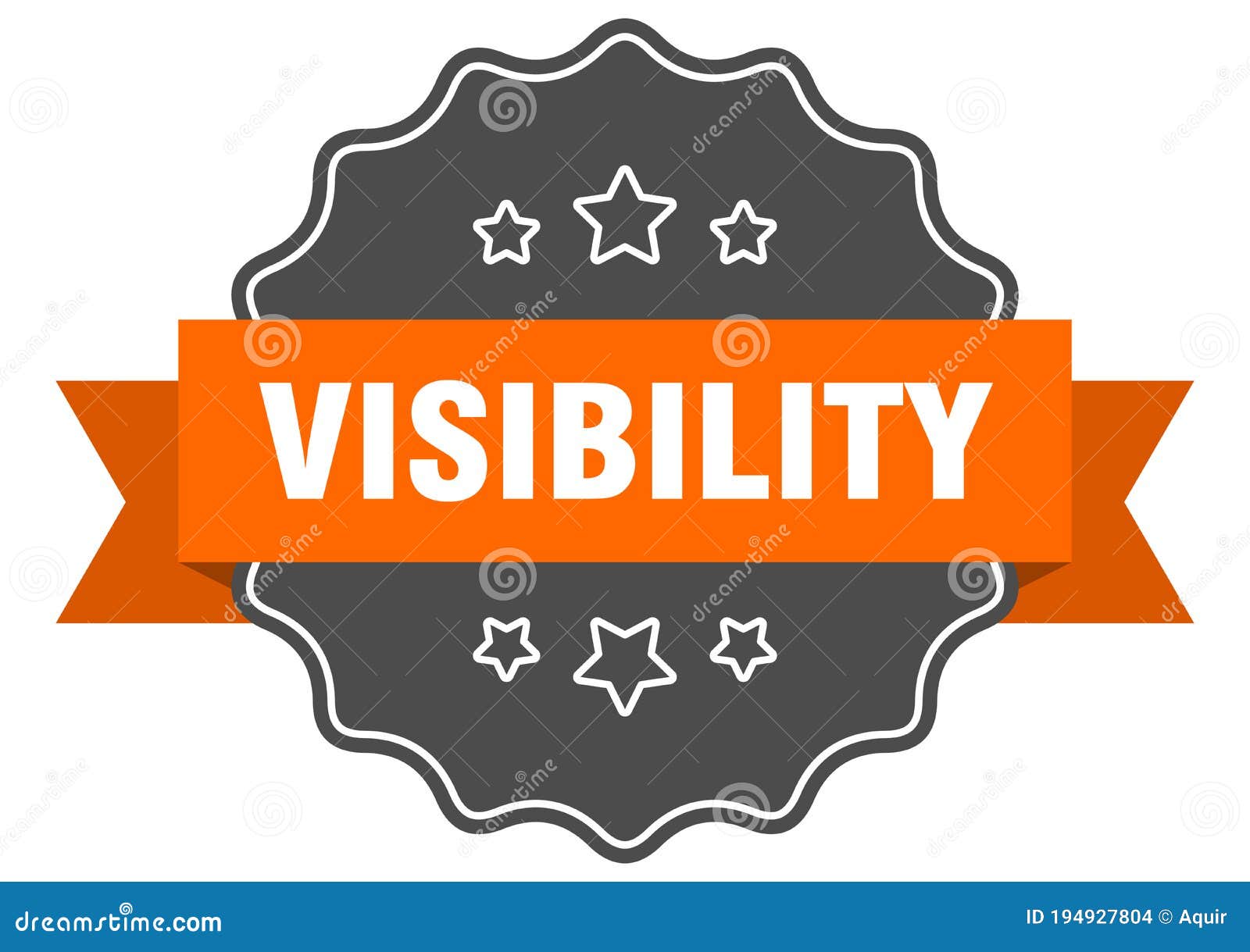 Visibility label stock vector. Illustration of stamp - 194927804