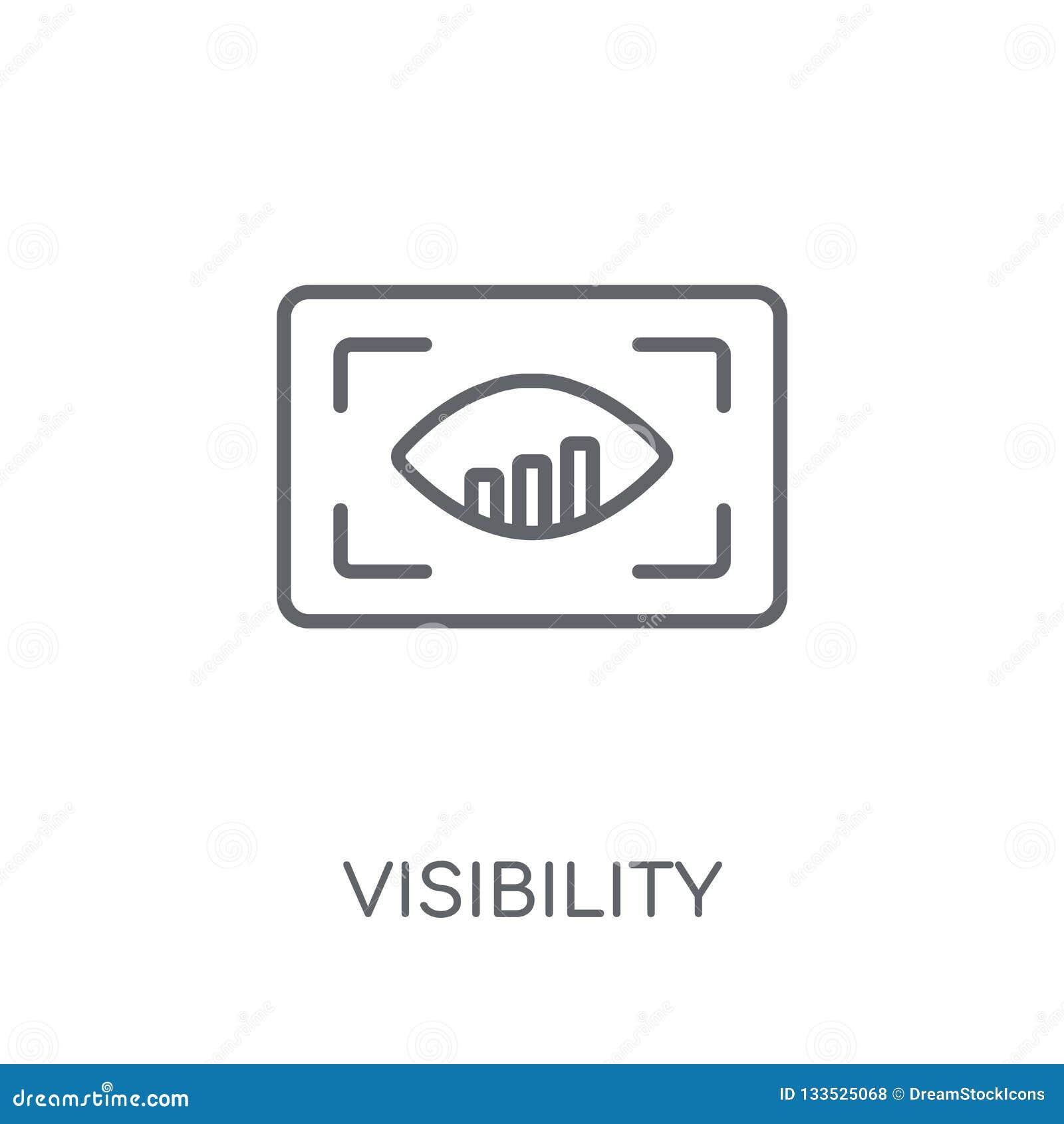 Visibility Linear Icon. Modern Outline Visibility Logo Concept O Stock ...
