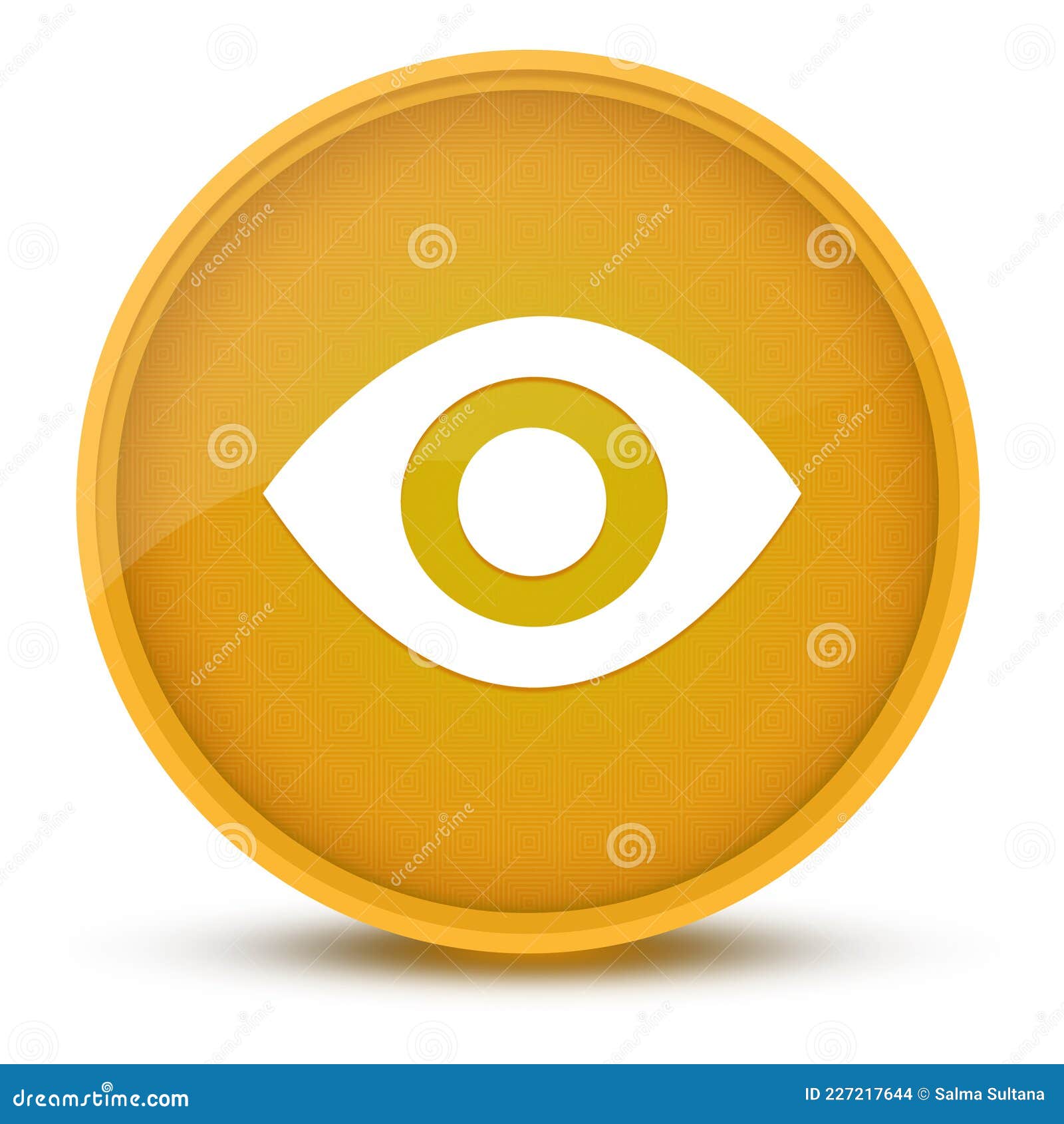 Visibility Luxurious Glossy Yellow Round Button Abstract Stock ...